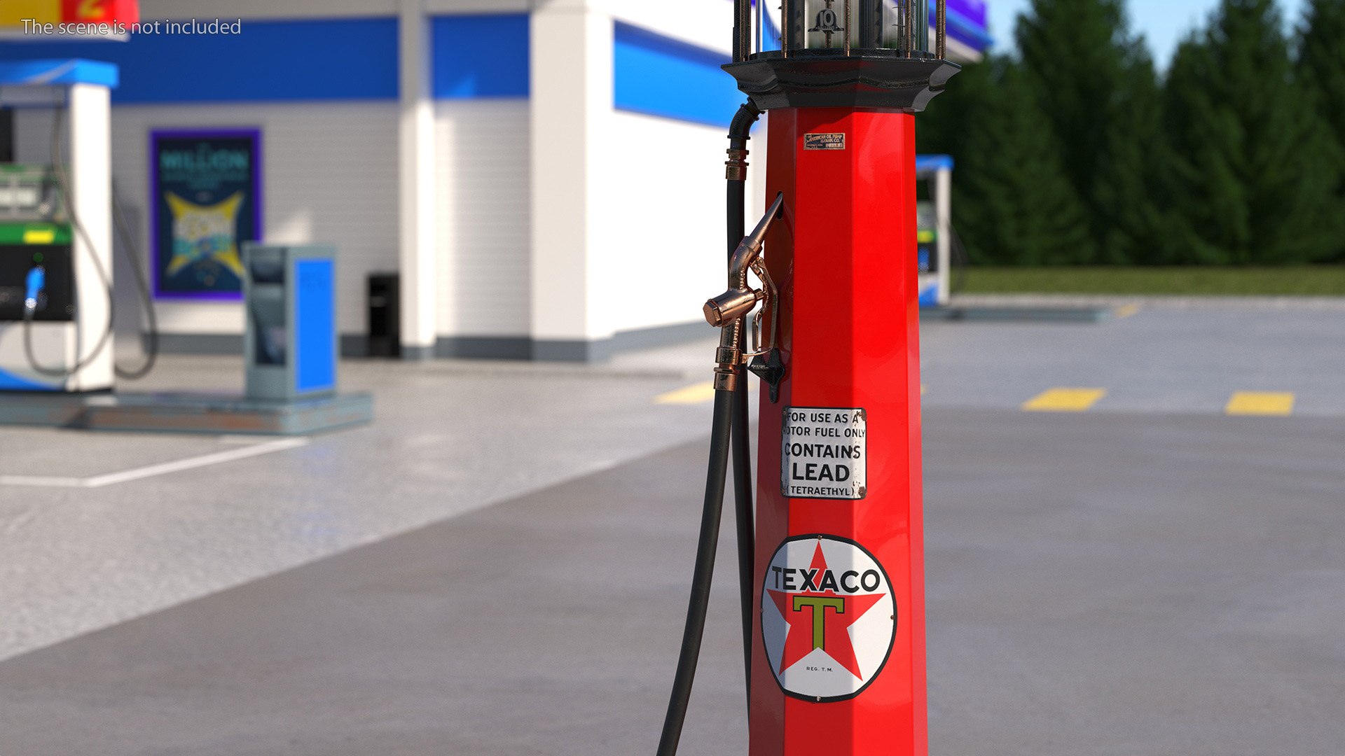 Vintage TEXACO Gas Station With Manual Fuel Pump 3D Model - TurboSquid ...
