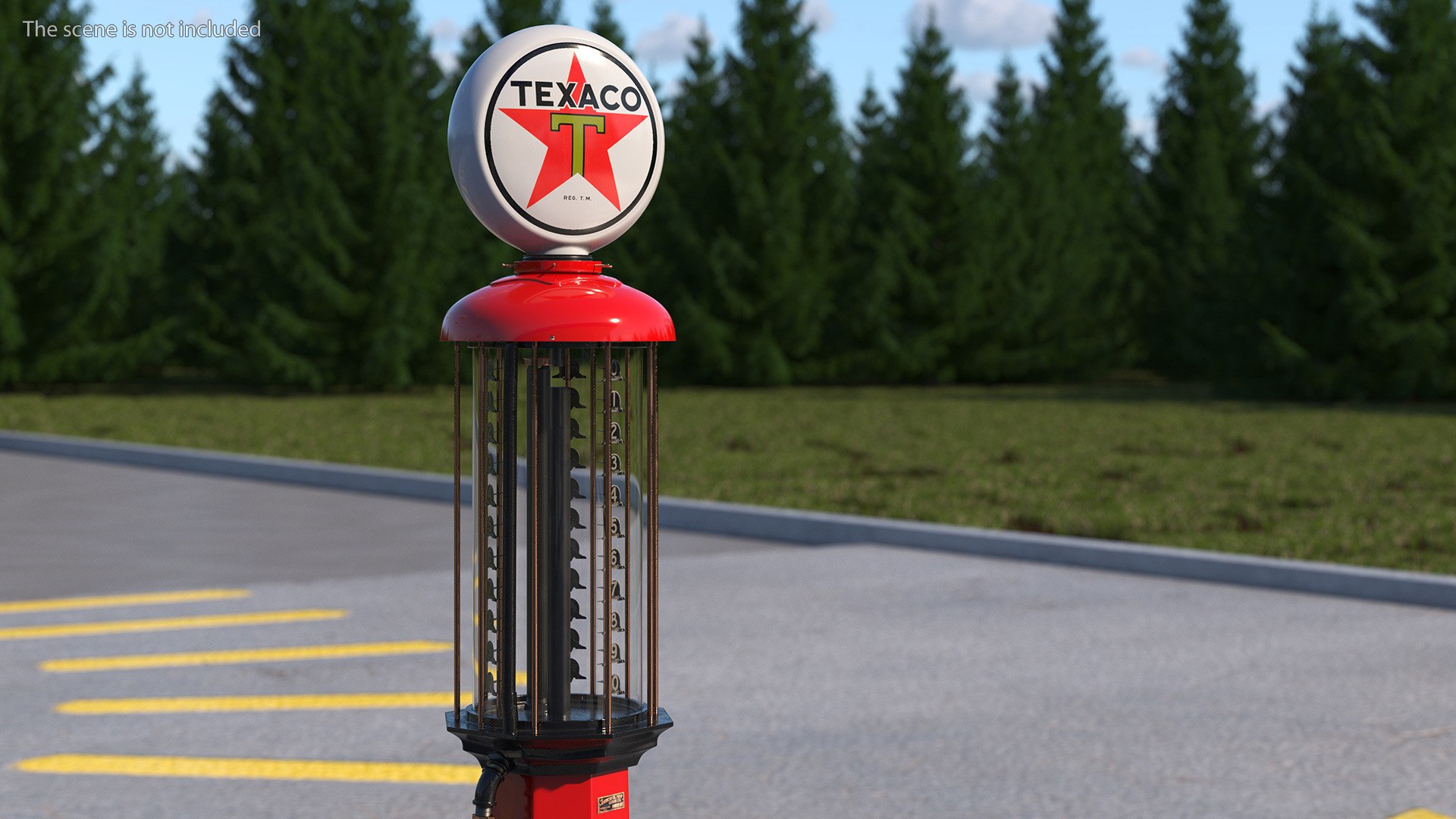 Vintage TEXACO Gas Station With Manual Fuel Pump 3D Model - TurboSquid 2199129