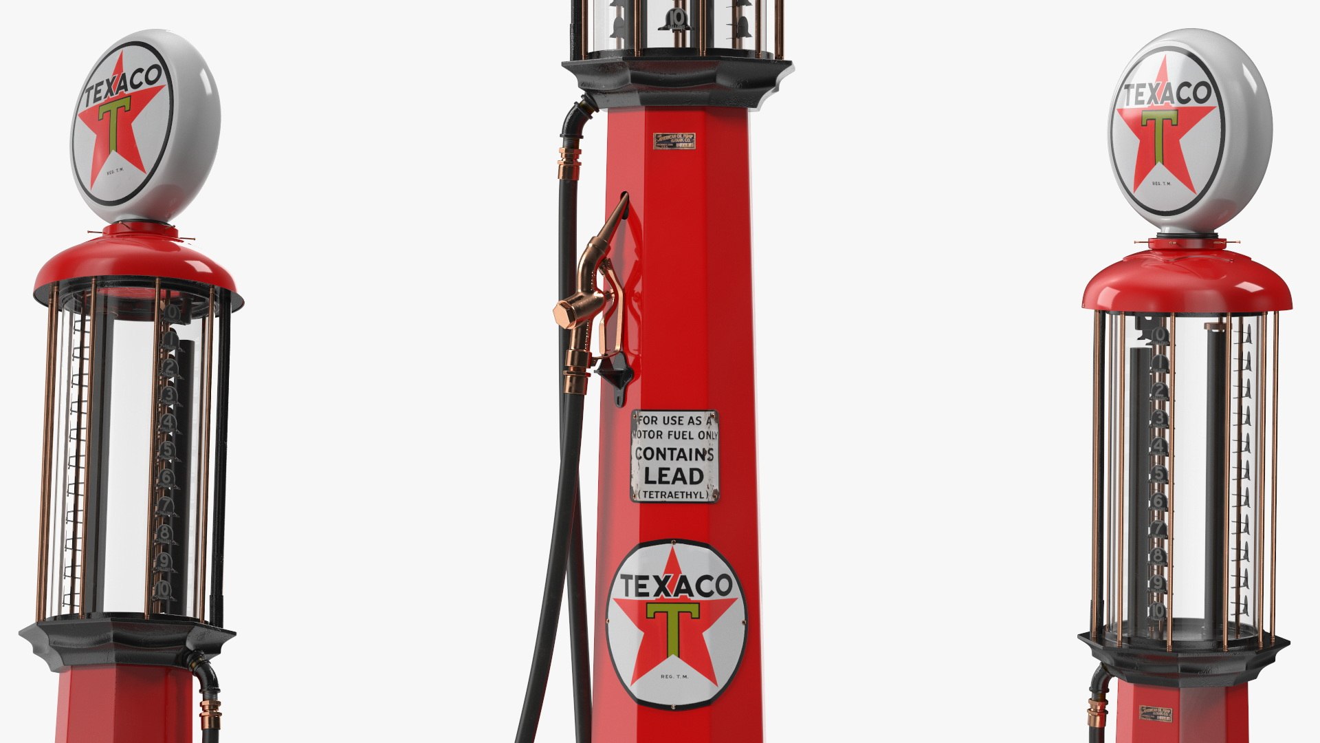 Vintage TEXACO Gas Station With Manual Fuel Pump 3D Model - TurboSquid ...