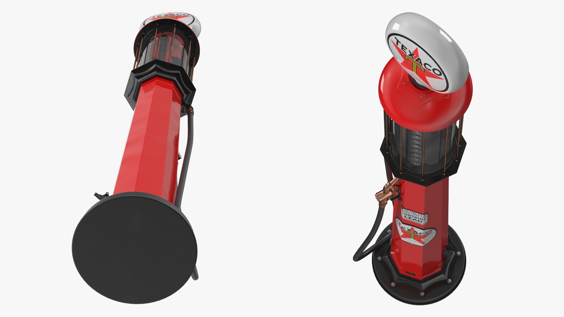 Vintage TEXACO Gas Station With Manual Fuel Pump 3D Model - TurboSquid ...