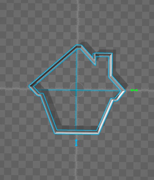 3d model cookie cutter house