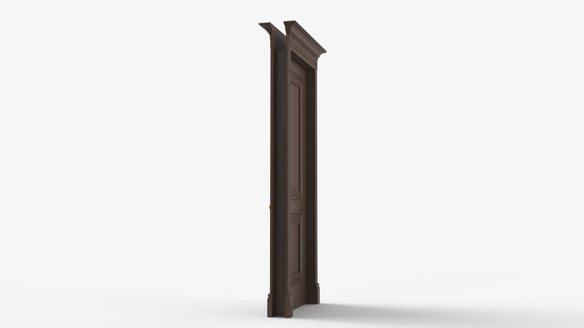 Classic Door Wood RAL 8028 Model - TurboSquid 2023961