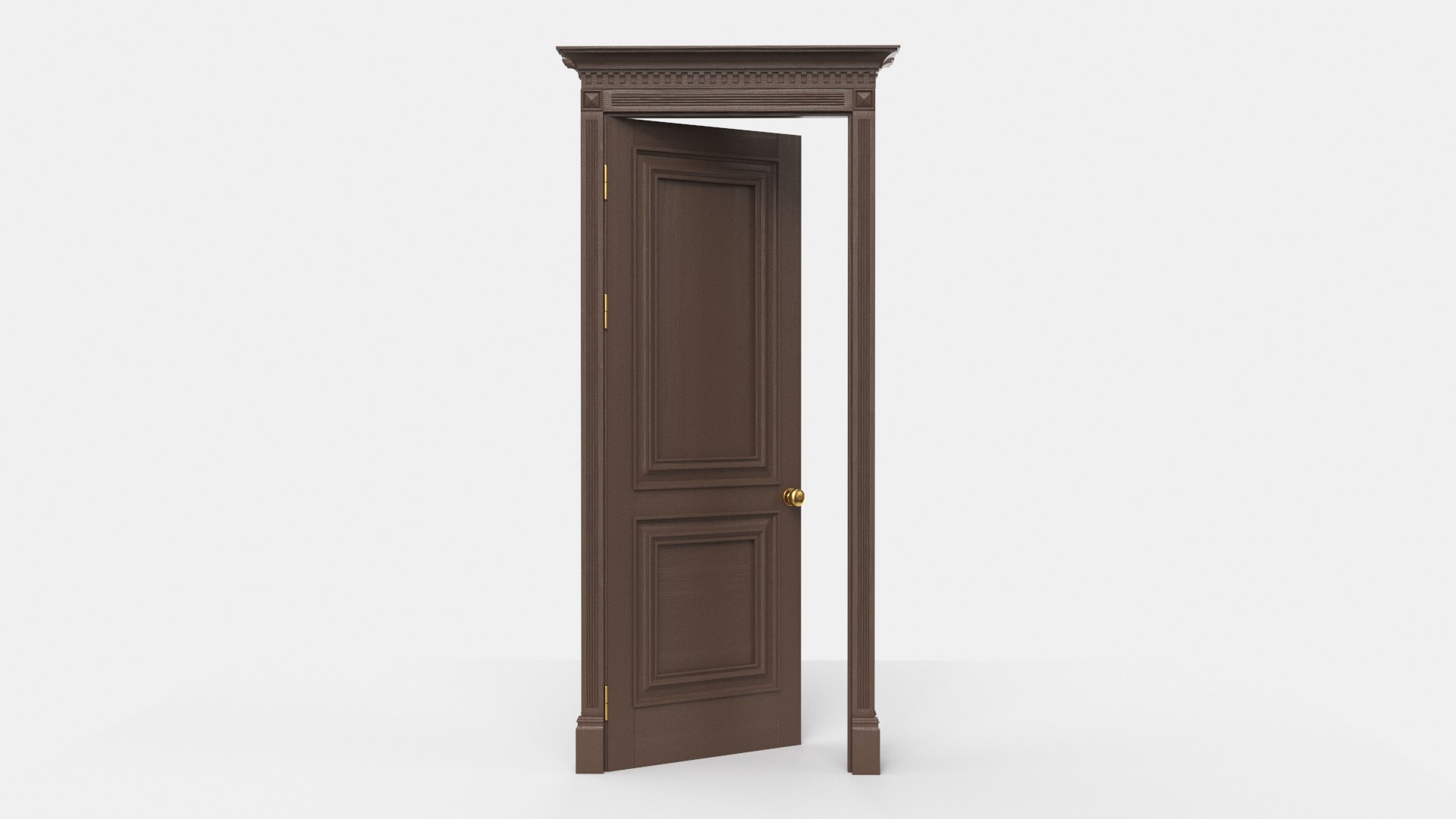 Classic Door Wood RAL 8028 model - TurboSquid 2023961
