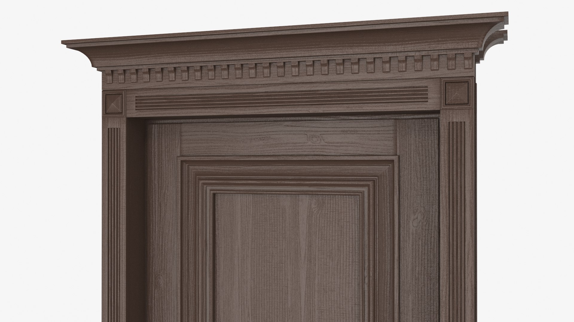 Classic Door Wood RAL 8028 model - TurboSquid 2023961