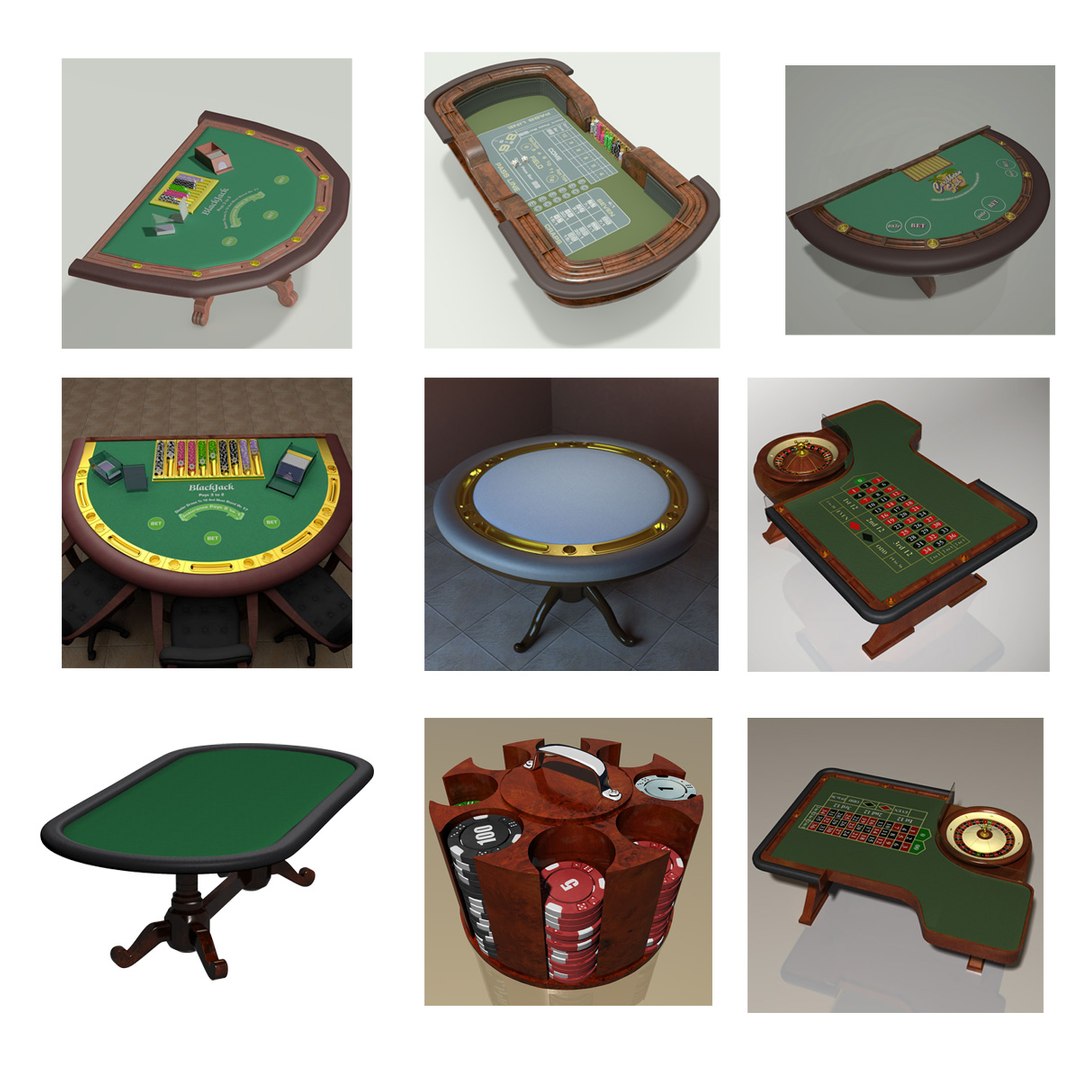 casino tables 3d max
