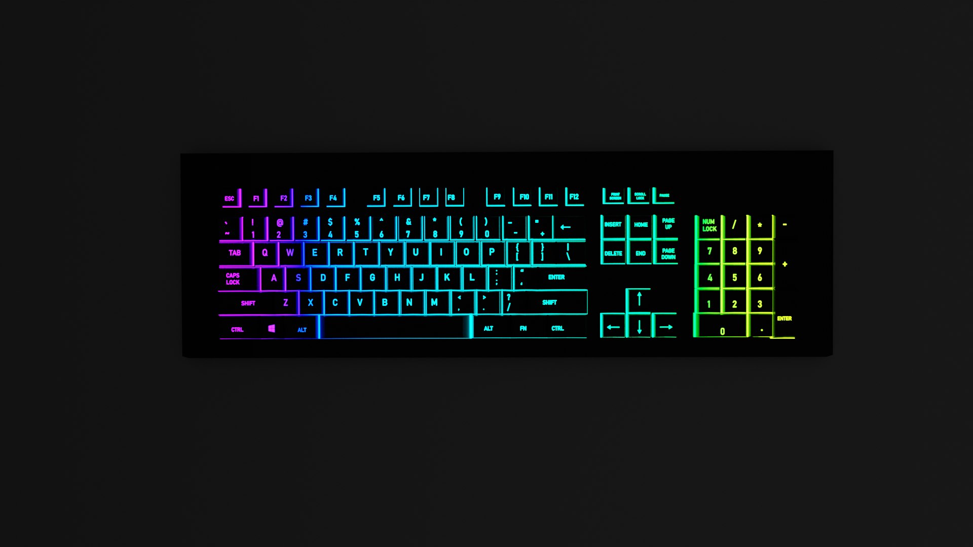 3D RGB Gaming Keyboard - TurboSquid 1979353