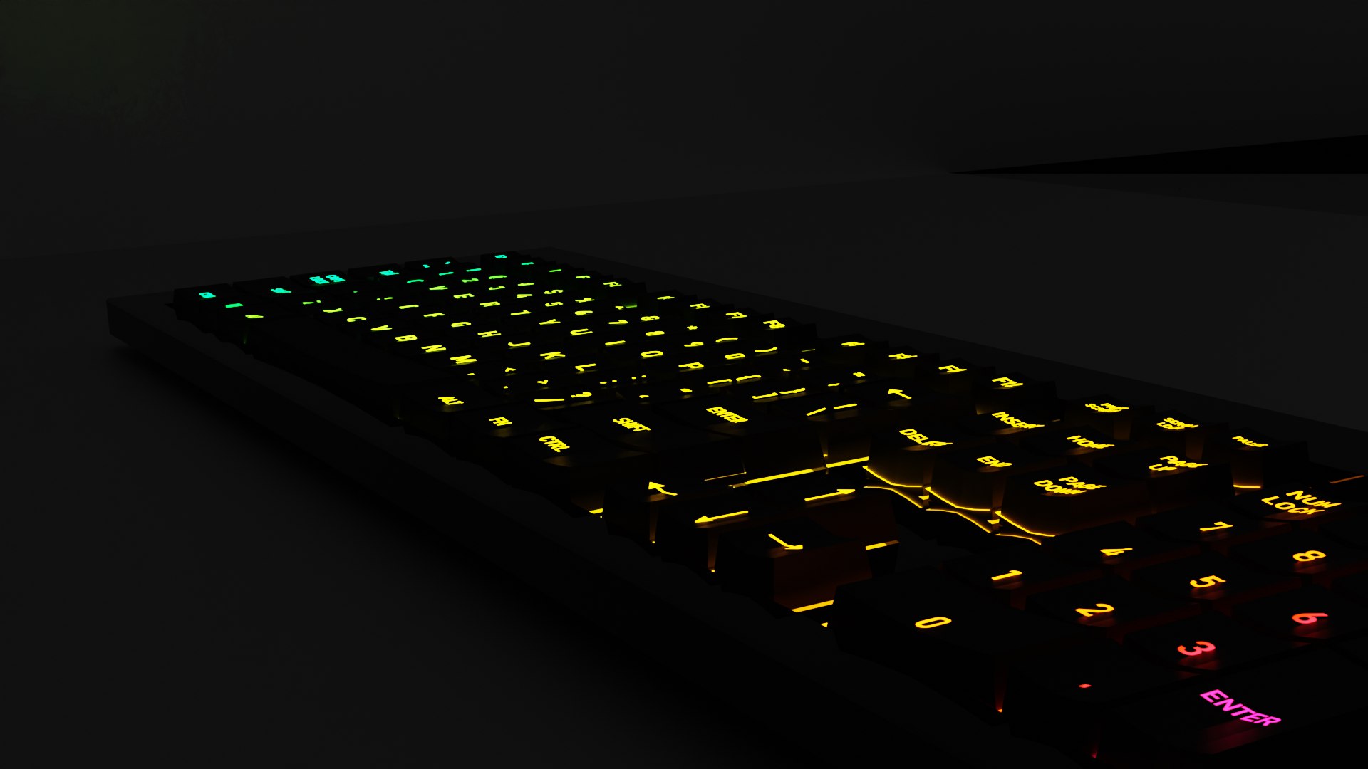 3D RGB Gaming Keyboard - TurboSquid 1979353