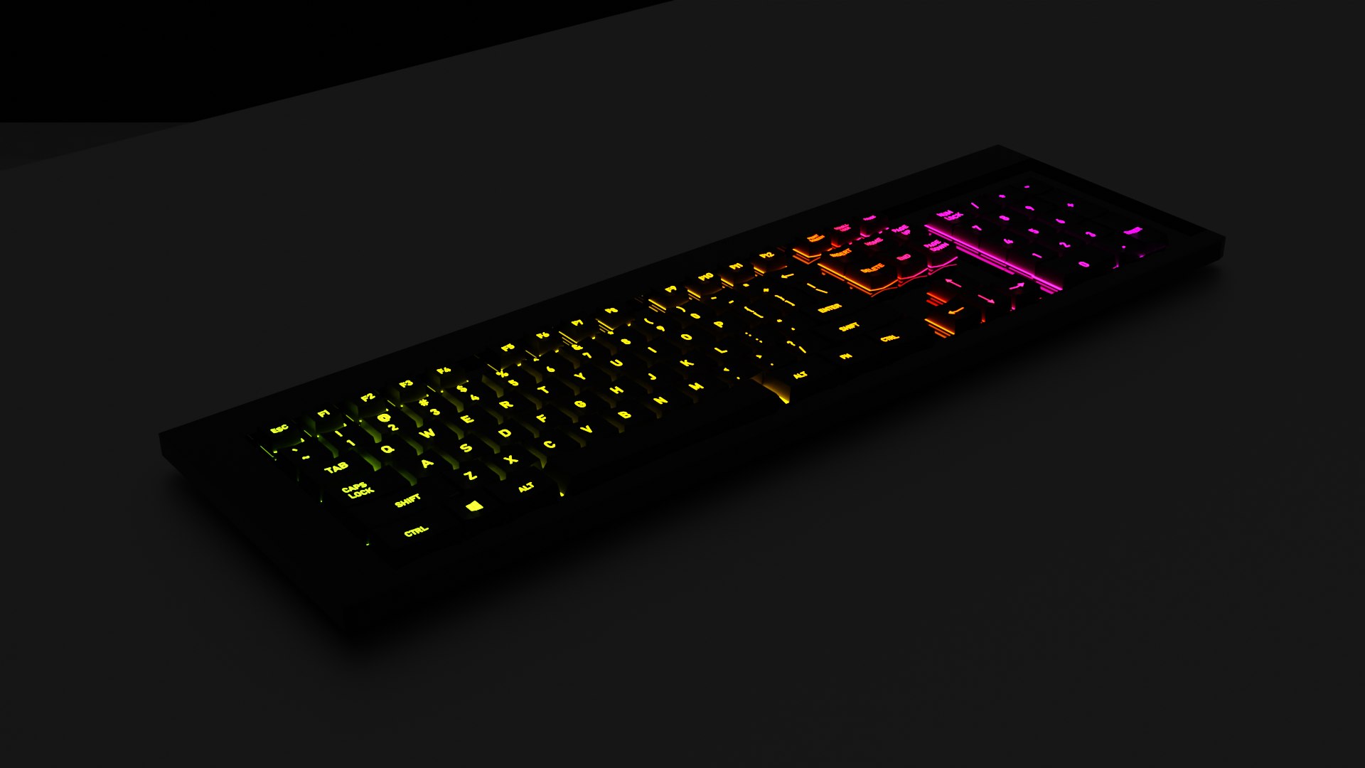 3D RGB Gaming Keyboard - TurboSquid 1979353