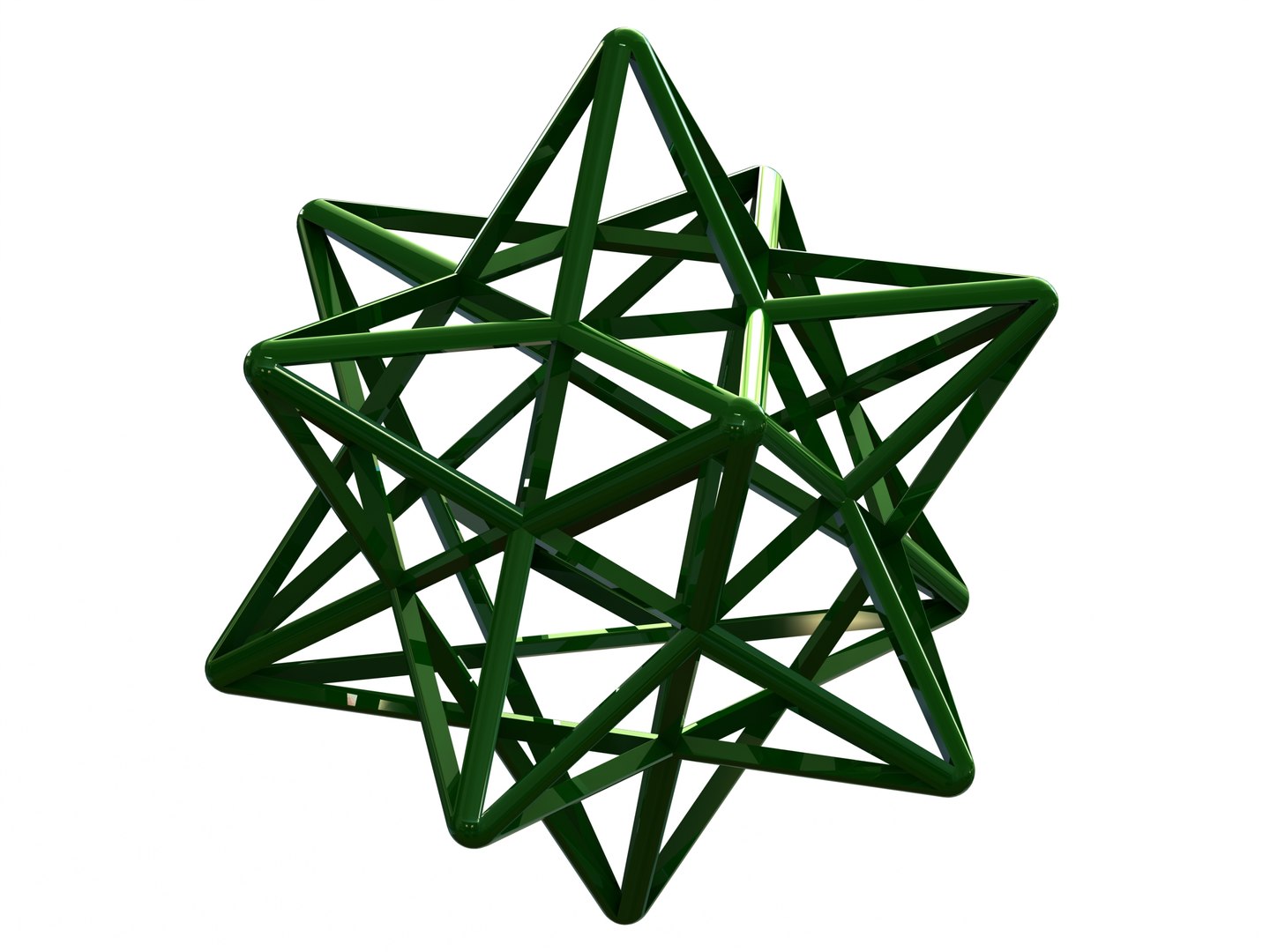 Wireframe Shape Stellated Dodecahedron Model - TurboSquid 2176072