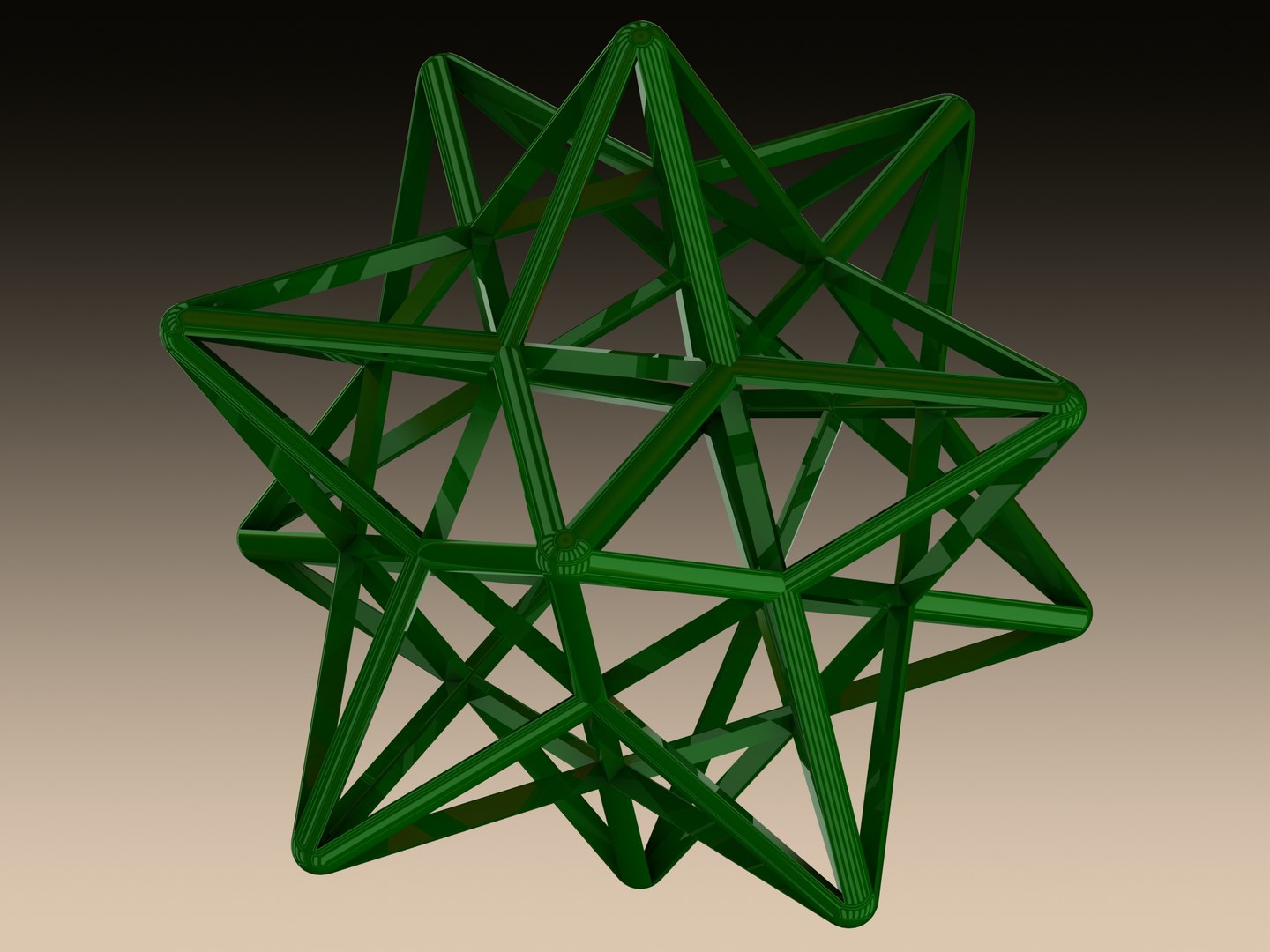 Wireframe Shape Stellated Dodecahedron Model - TurboSquid 2176072