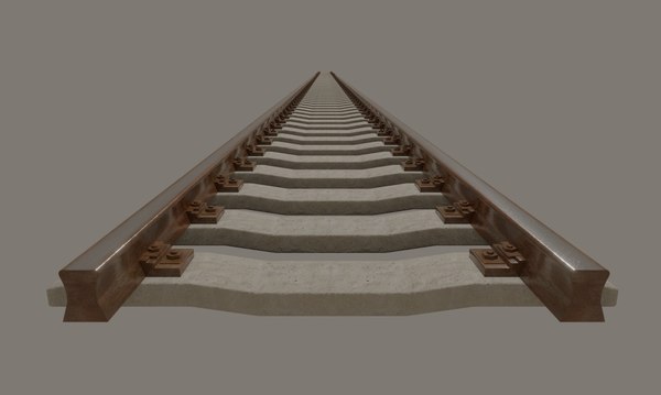 Railroad tracks rail 3D model - TurboSquid 1664549