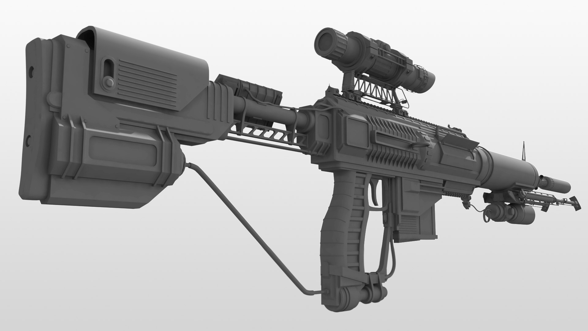 3d model of assault rifle