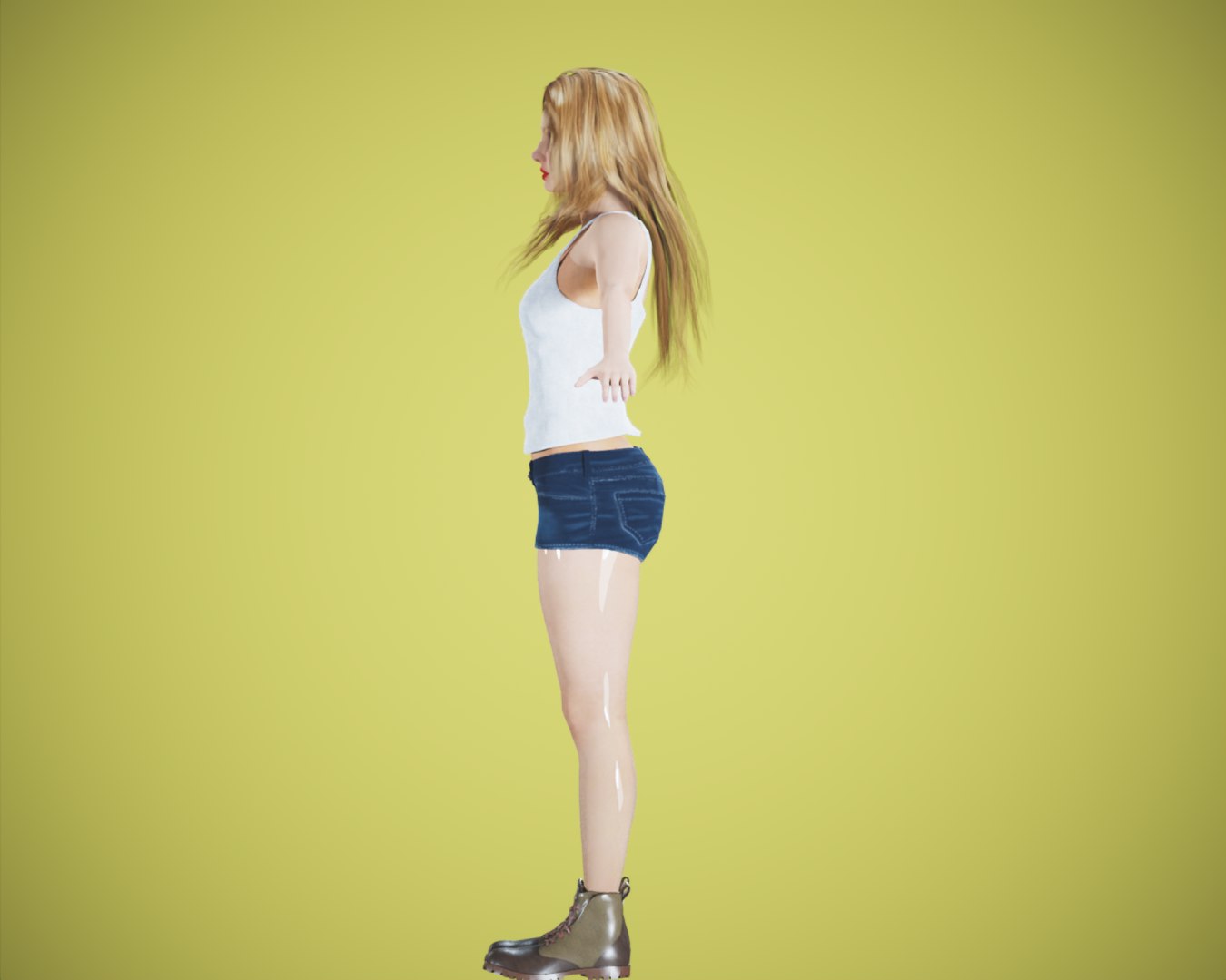 3d Game Cartoon Rigged Girl Model Turbosquid 2223340