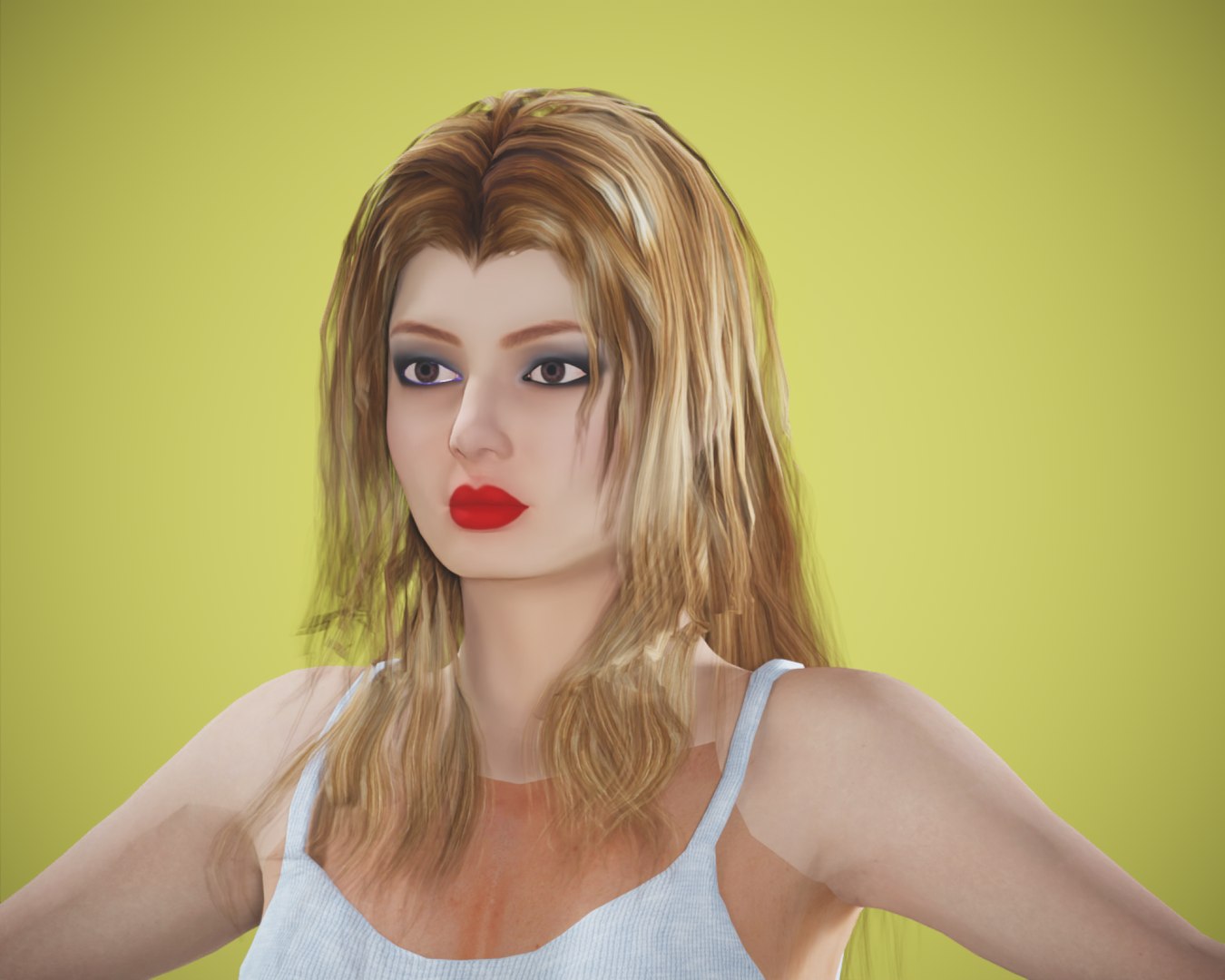 3d Game Cartoon Rigged Girl Model Turbosquid 2223340