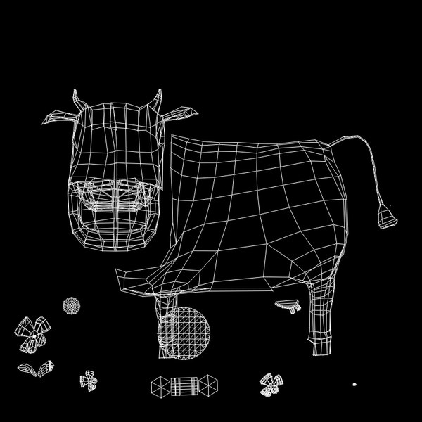 3D ar cow model - TurboSquid 1688840