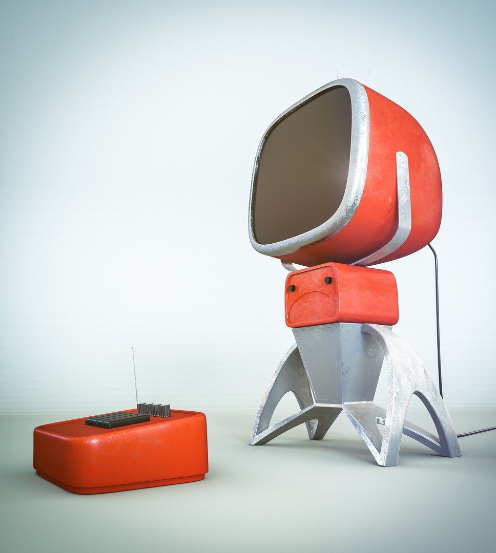3d Retro Futuristic Tv Set