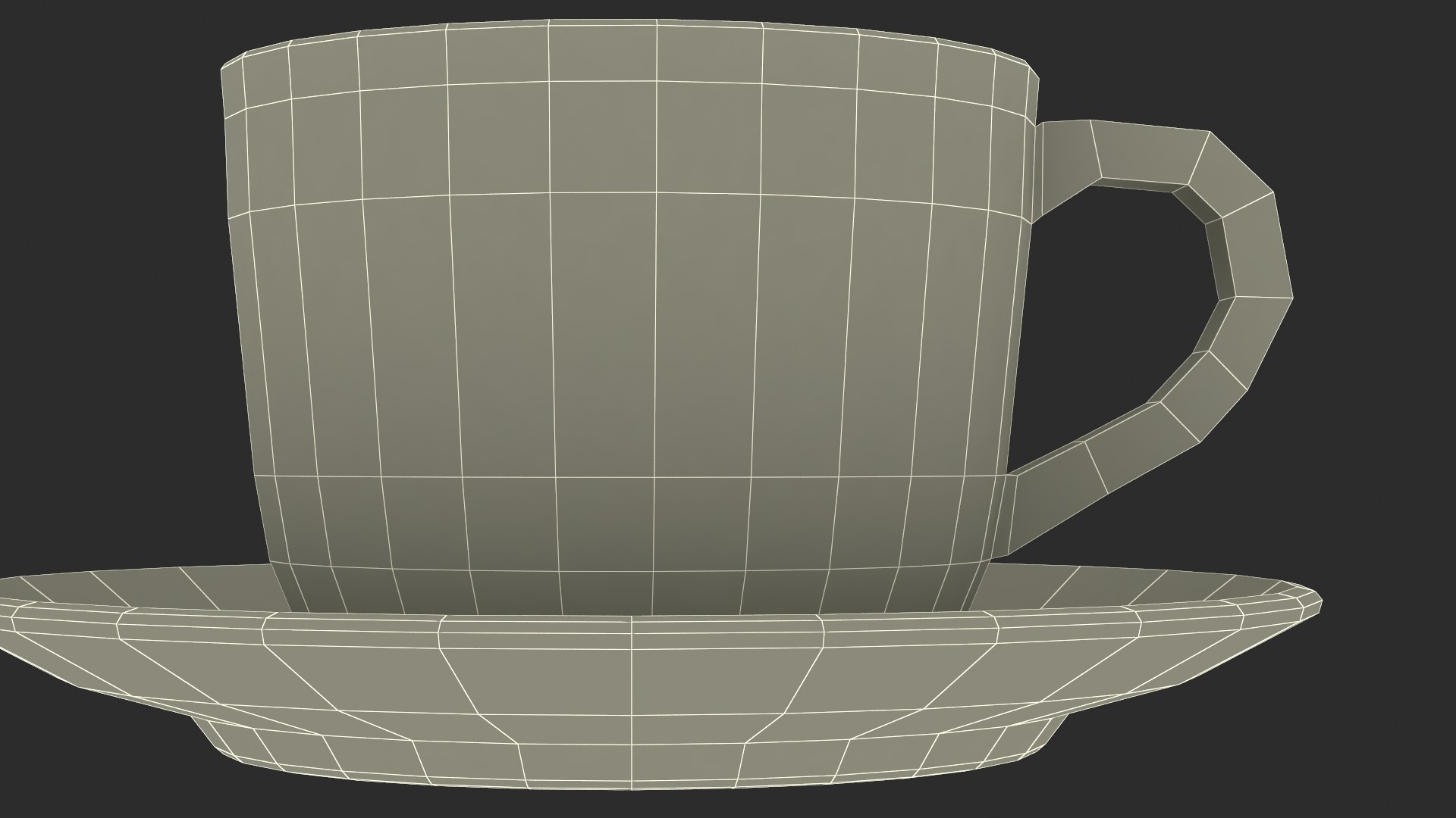 3D Latte Art Coffee Cup On Saucer - TurboSquid 2279301