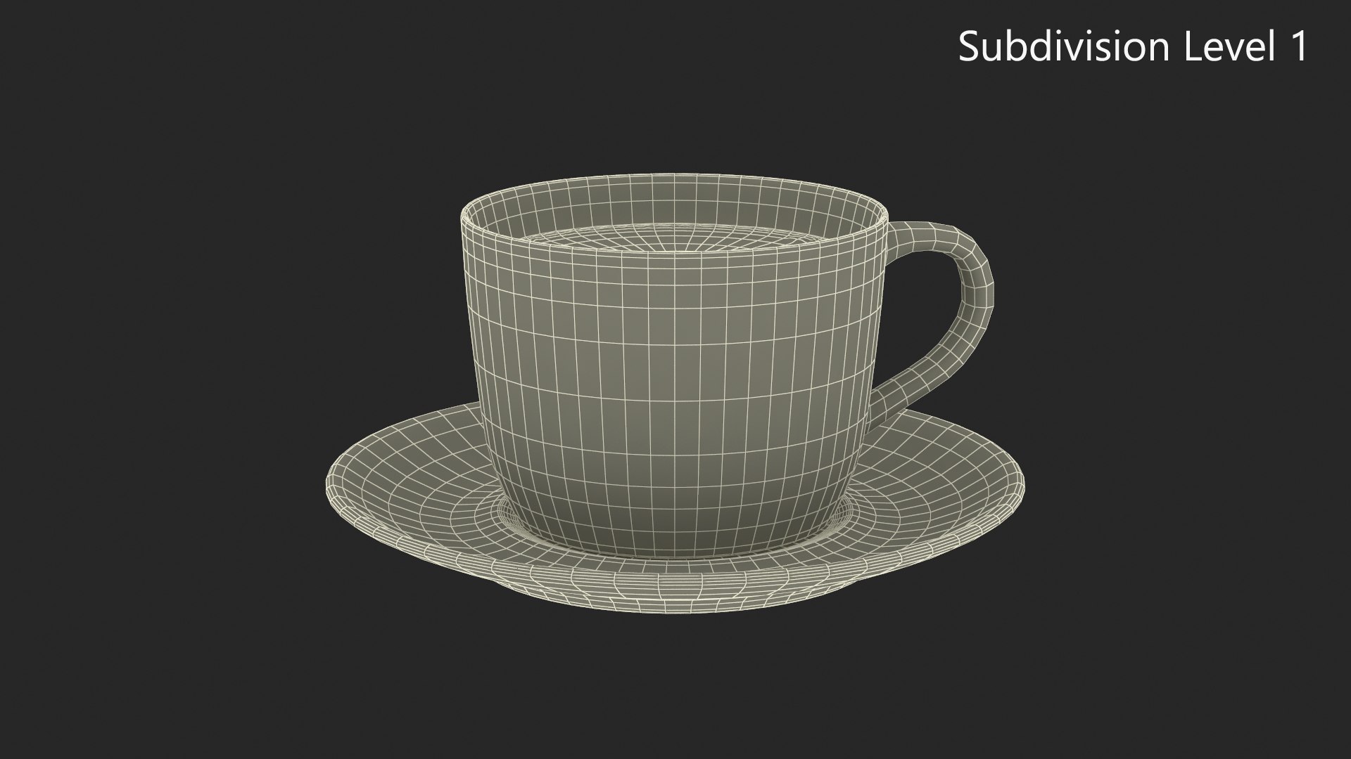 3D Latte Art Coffee Cup On Saucer - TurboSquid 2279301