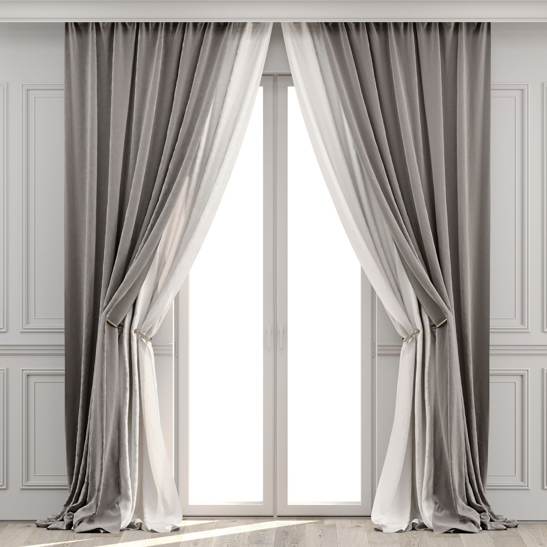 Curtain Set 528C model - TurboSquid 2179314