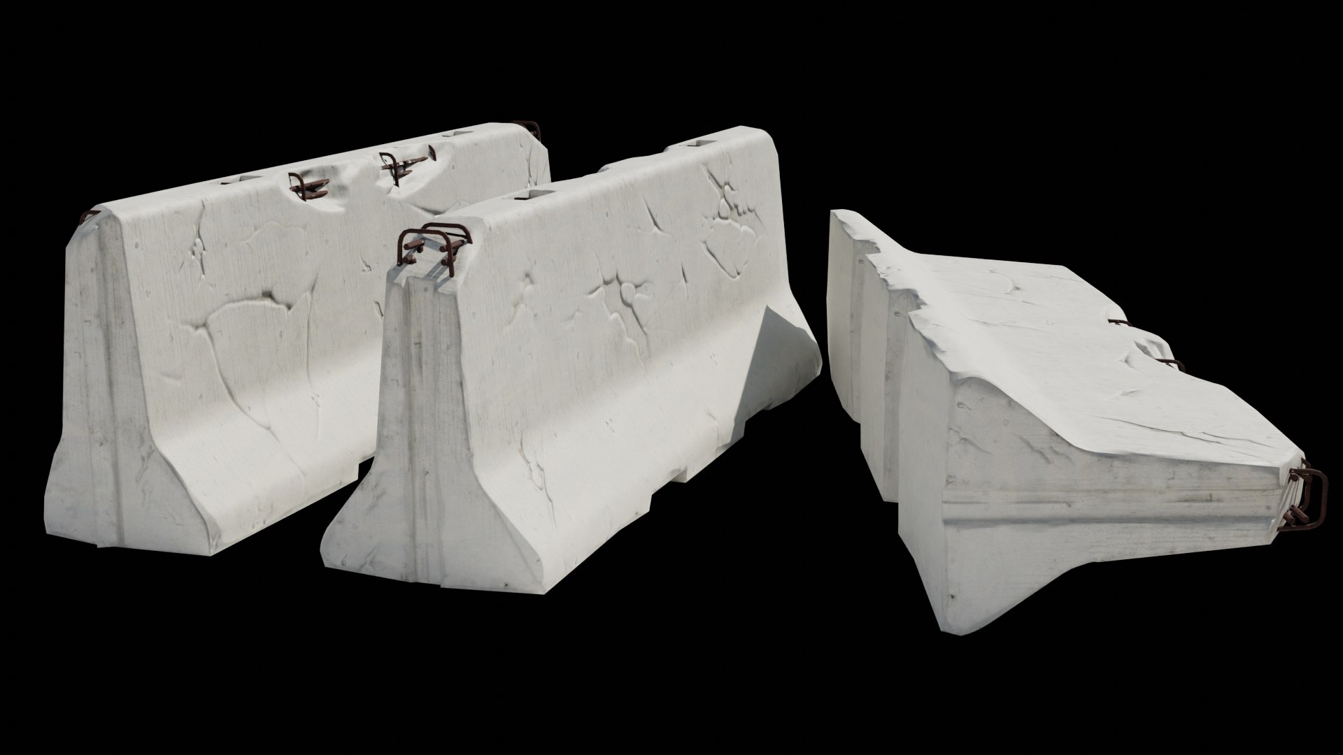 3D CONCRETE BARRICADE Model - TurboSquid 1951379