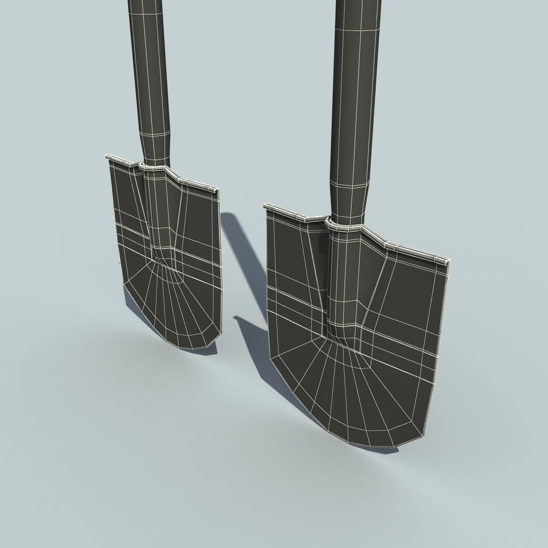 shovel modelled 3d model