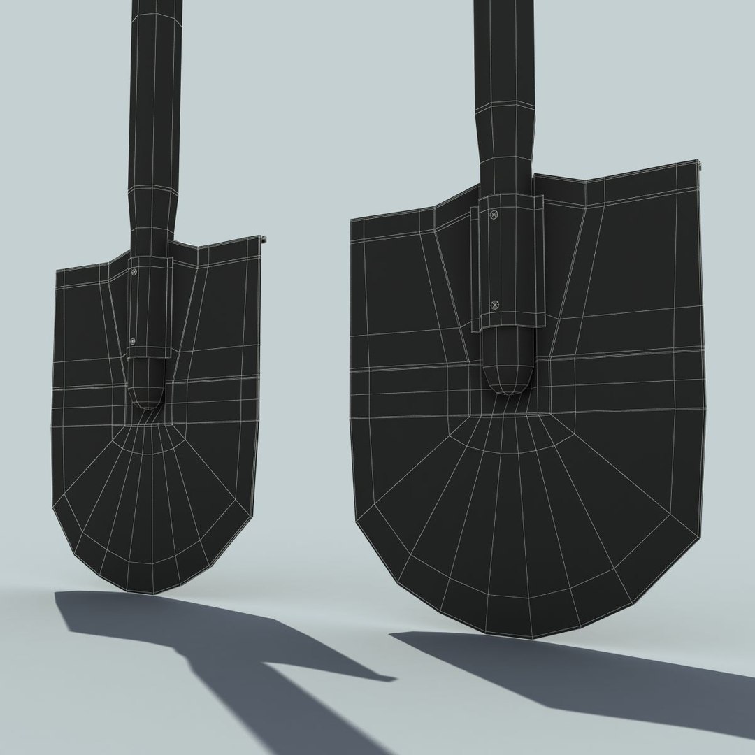 shovel modelled 3d model