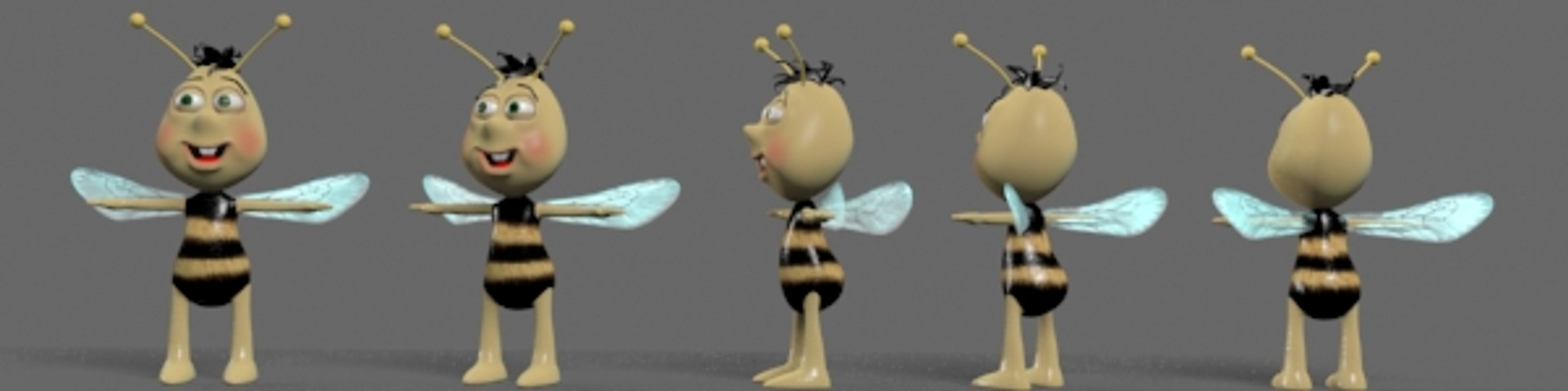 3d bee cartoon toon