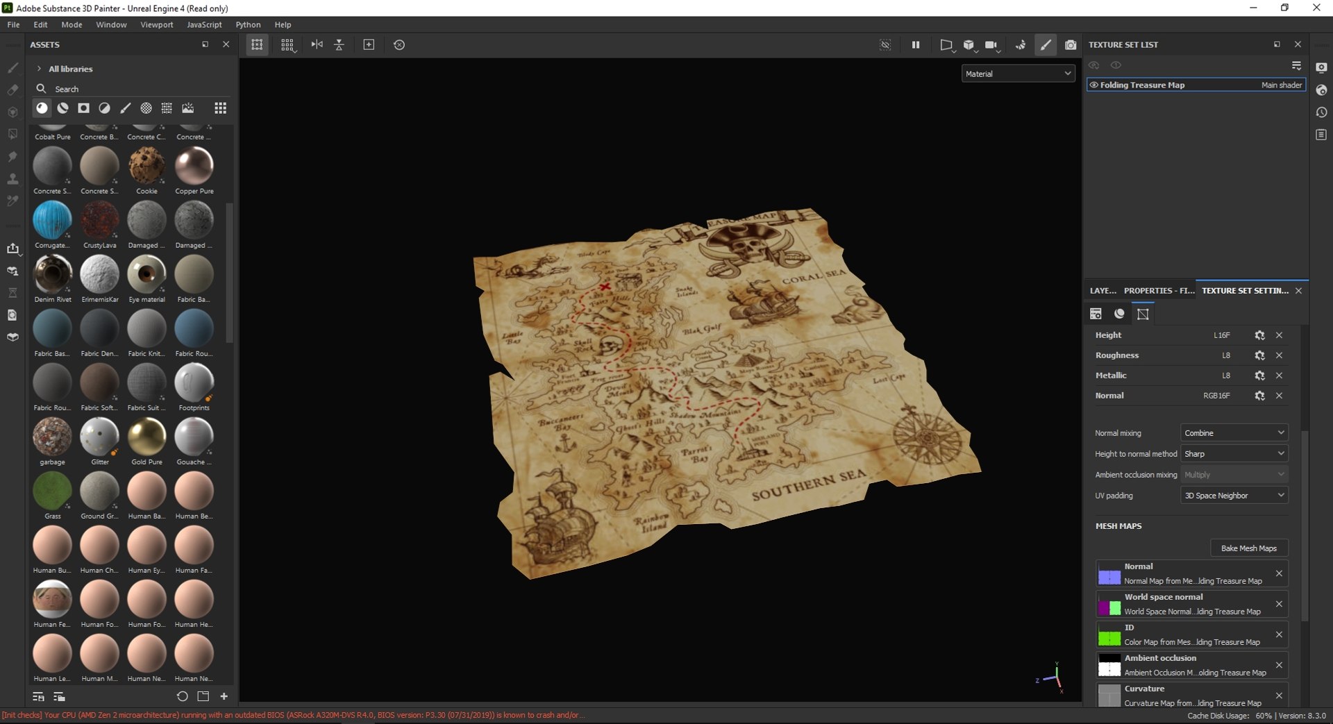 3D Folding Treasure Map - TurboSquid 2115767