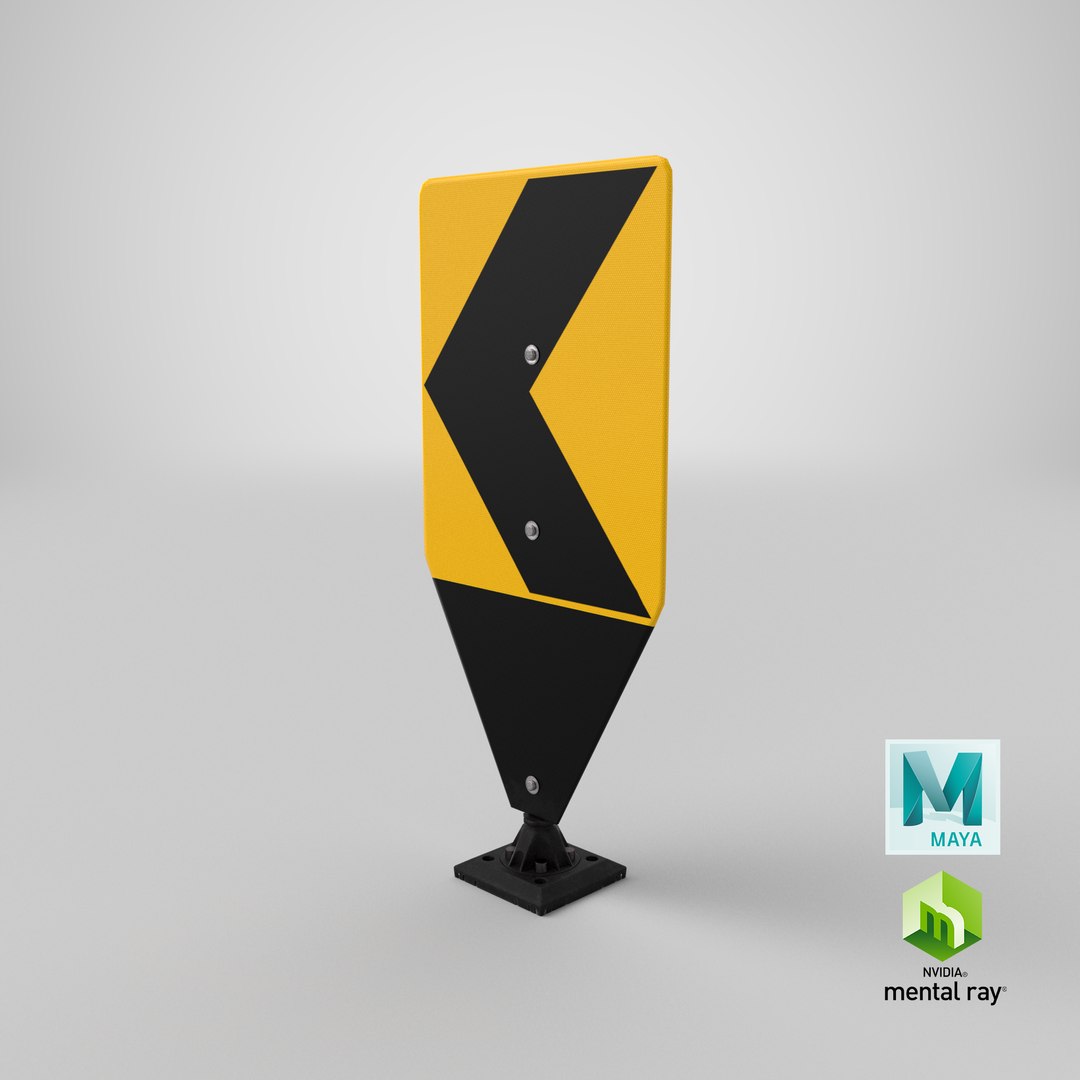 Chevron Alignment Sign Ground Left And Right 3D - TurboSquid 1918276