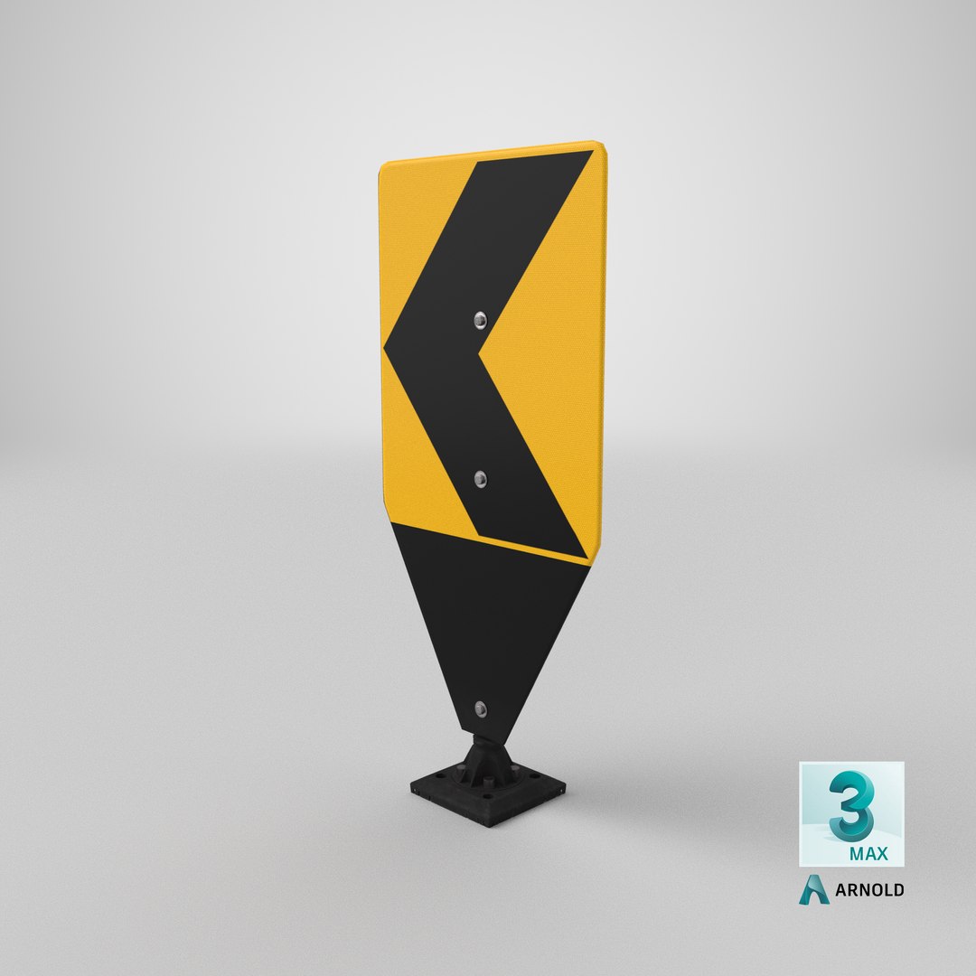 Chevron Alignment Sign Ground Left And Right 3D - TurboSquid 1918276