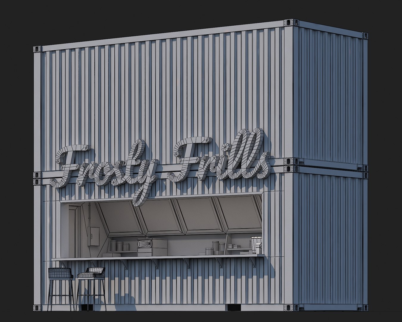 Container ice cream restaurant 3D - TurboSquid 1622847