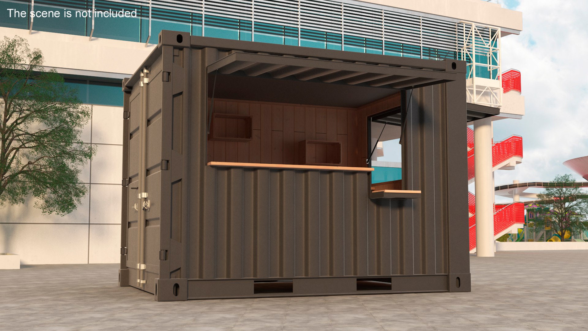 3D Container Coffee Shop Model - TurboSquid 2162290