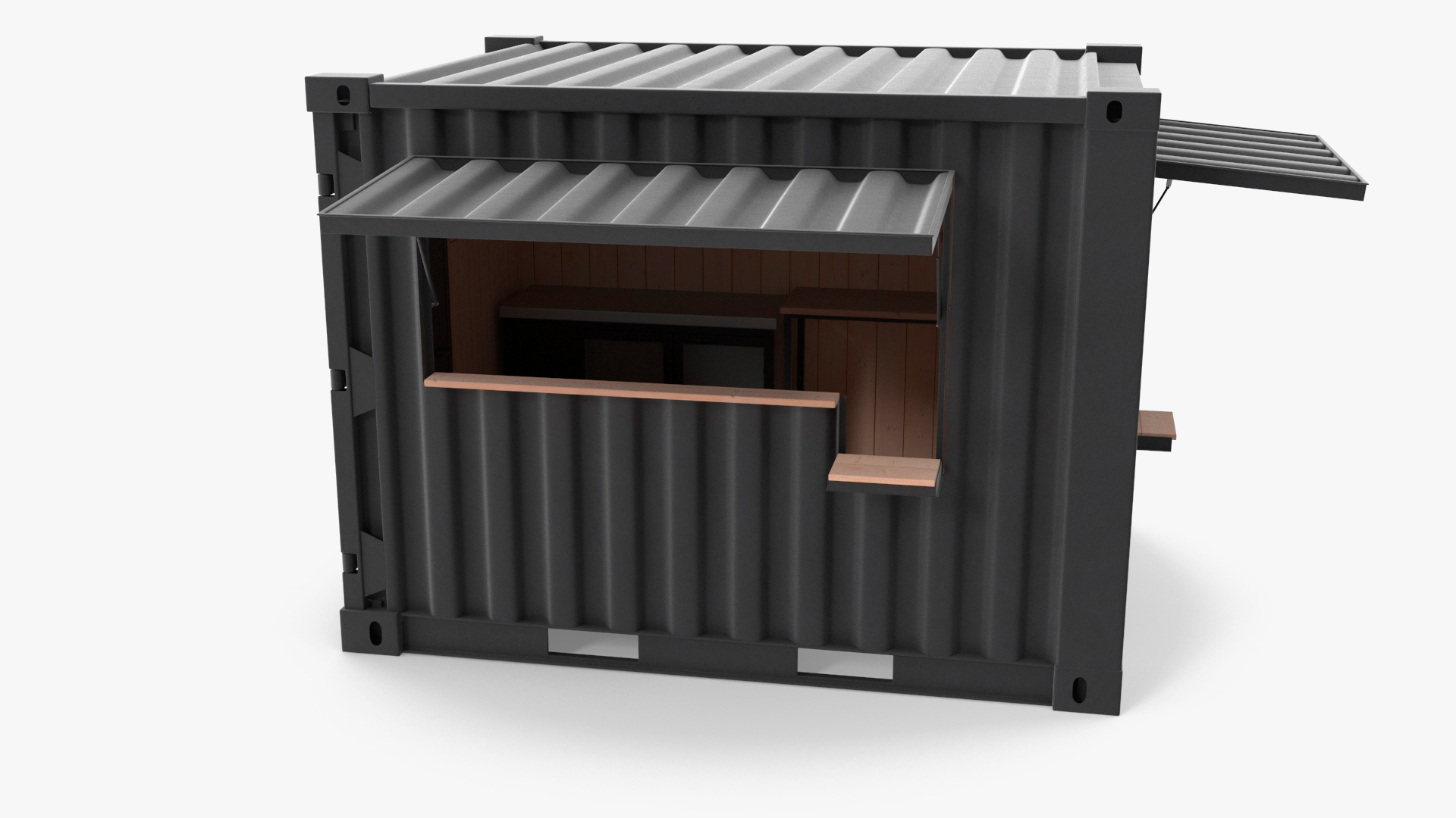 3D Container Coffee Shop Model - TurboSquid 2162290