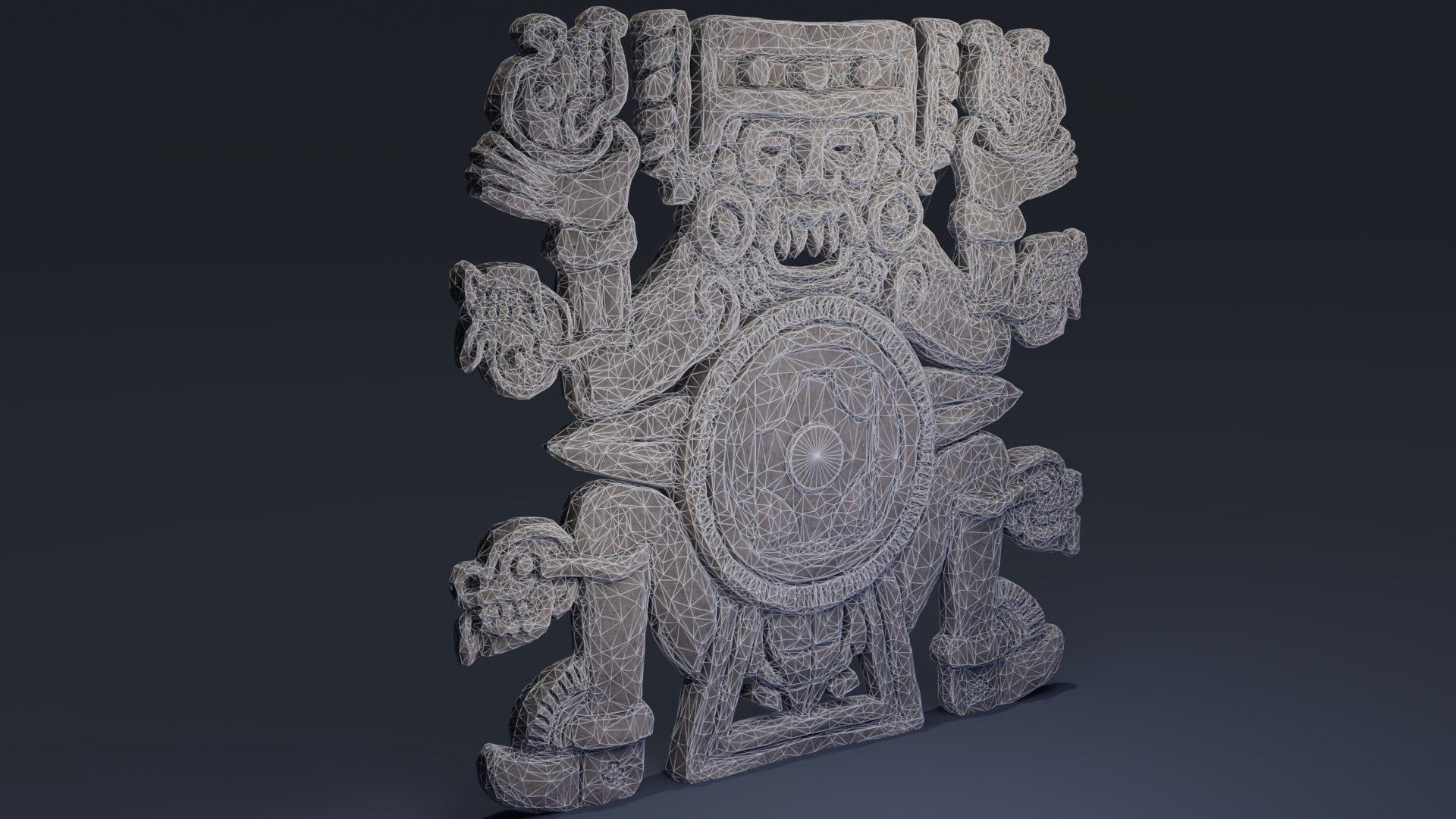 3D Model Tlaltecuhtli Aztec Monster - TurboSquid 1704017