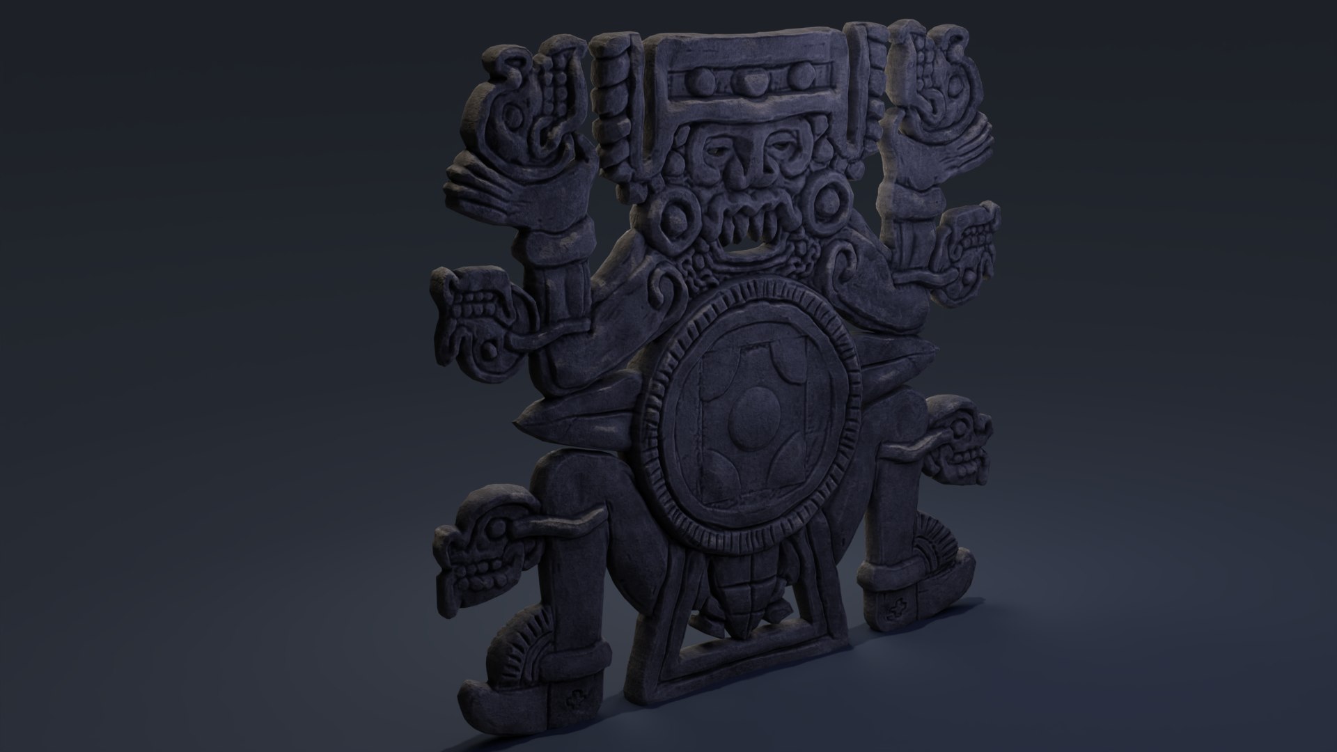 3D Model Tlaltecuhtli Aztec Monster - TurboSquid 1704017