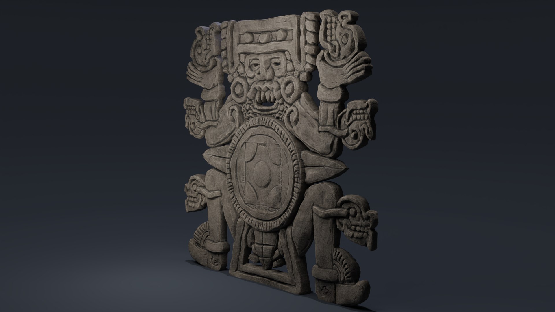 3D Model Tlaltecuhtli Aztec Monster - TurboSquid 1704017