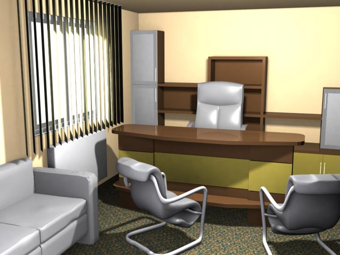 3d model director desk furniture