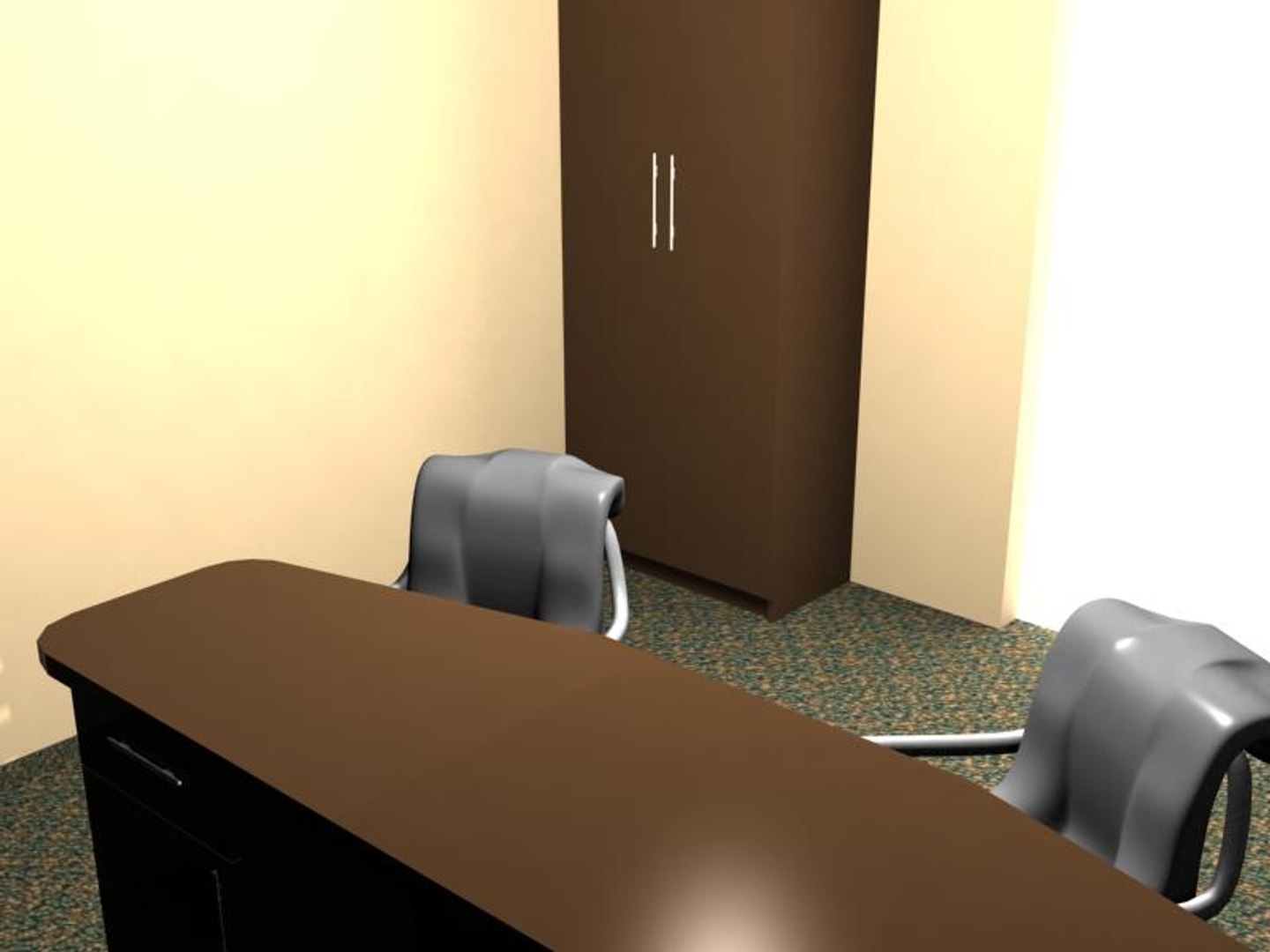 3d model director desk furniture