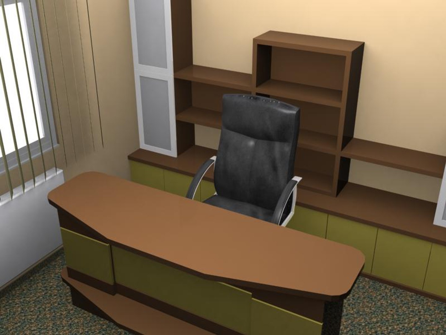 3d model director desk furniture