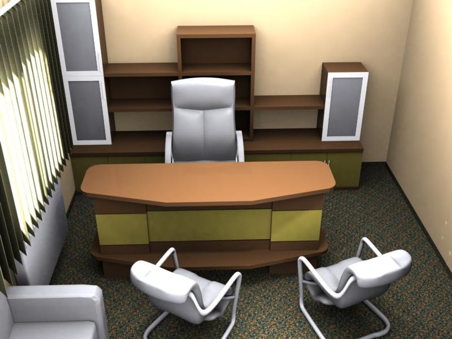 3d model director desk furniture