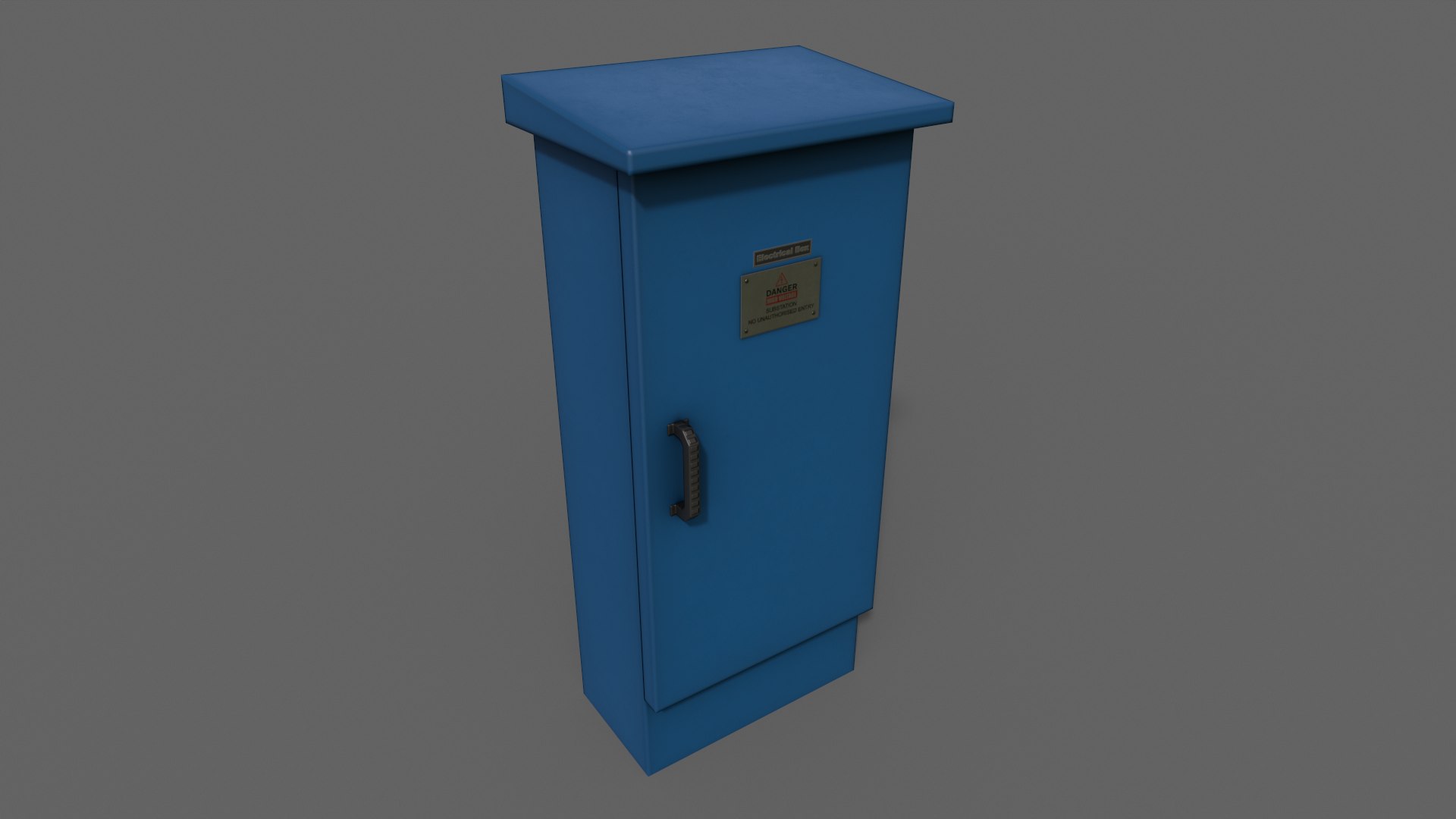 3D PBR Electric Box Blue V5 - TurboSquid 1810538