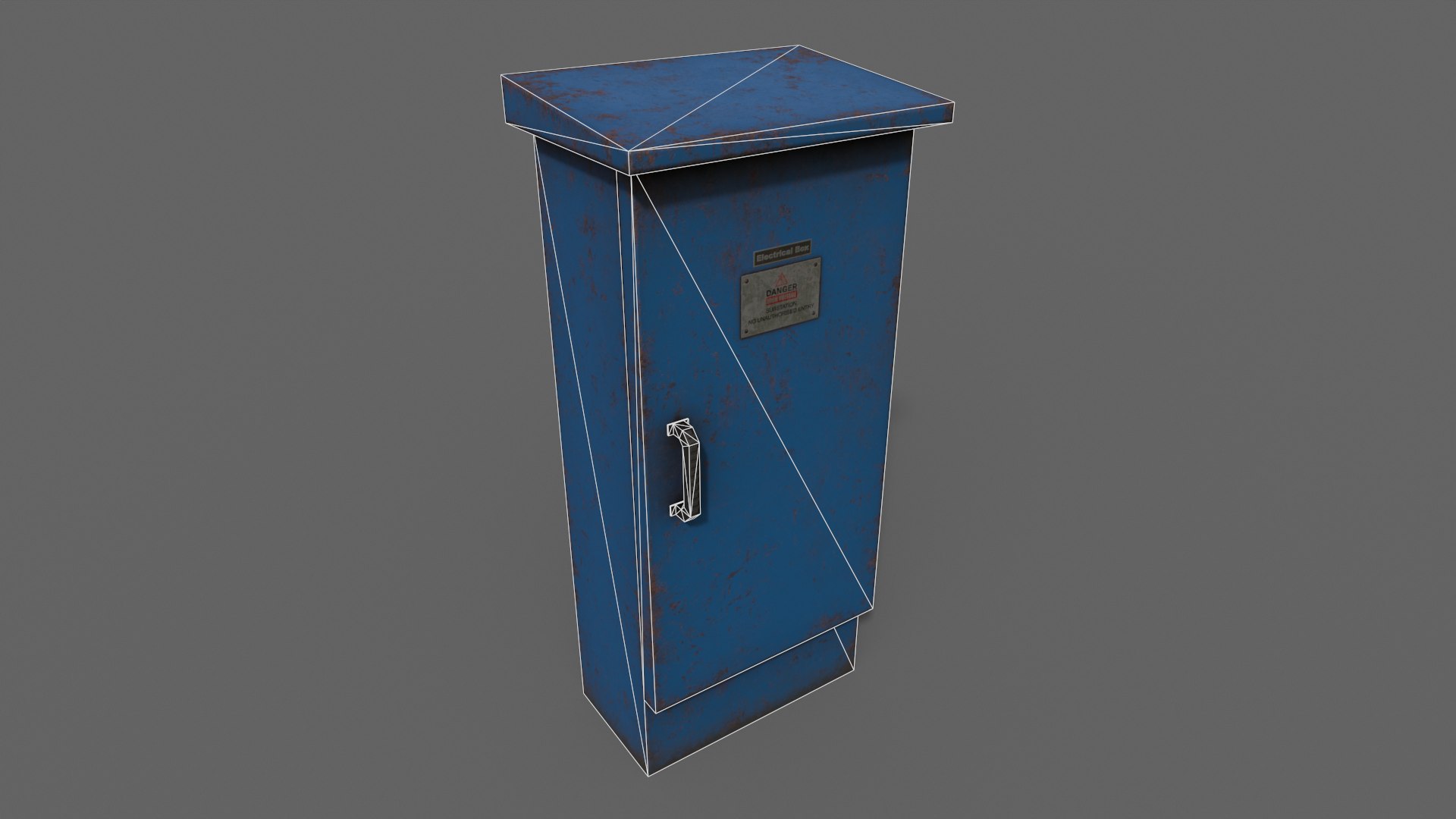 3D PBR Electric Box Blue V5 - TurboSquid 1810538