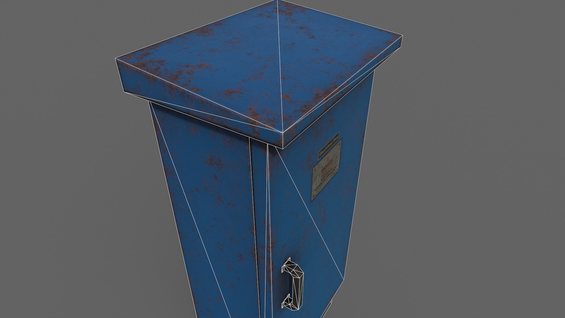 3D PBR Electric Box Blue V5 - TurboSquid 1810538