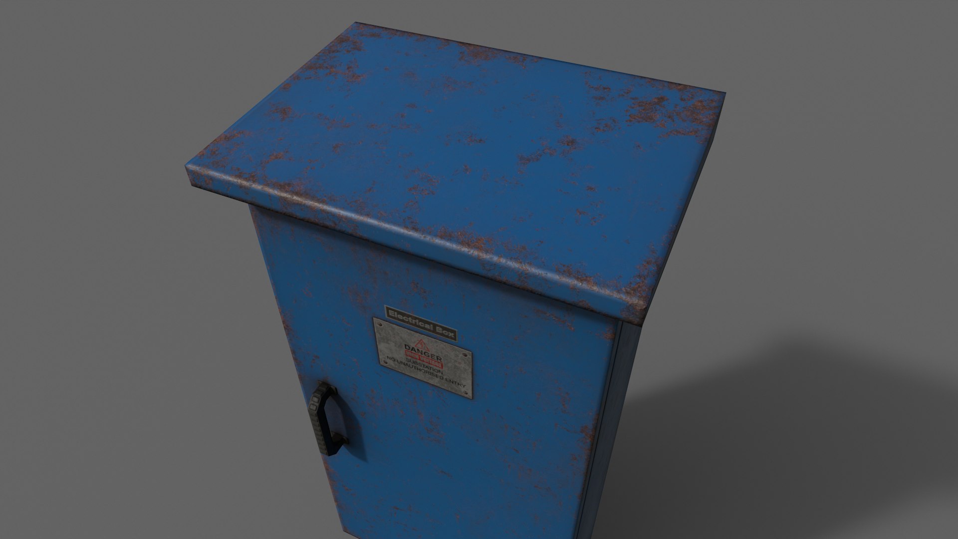3D PBR Electric Box Blue V5 - TurboSquid 1810538