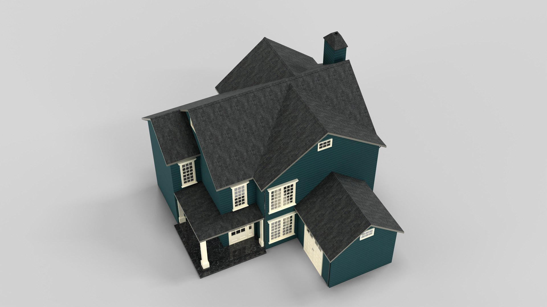 Neighborhood House 02T3 3D Model - TurboSquid 2212054