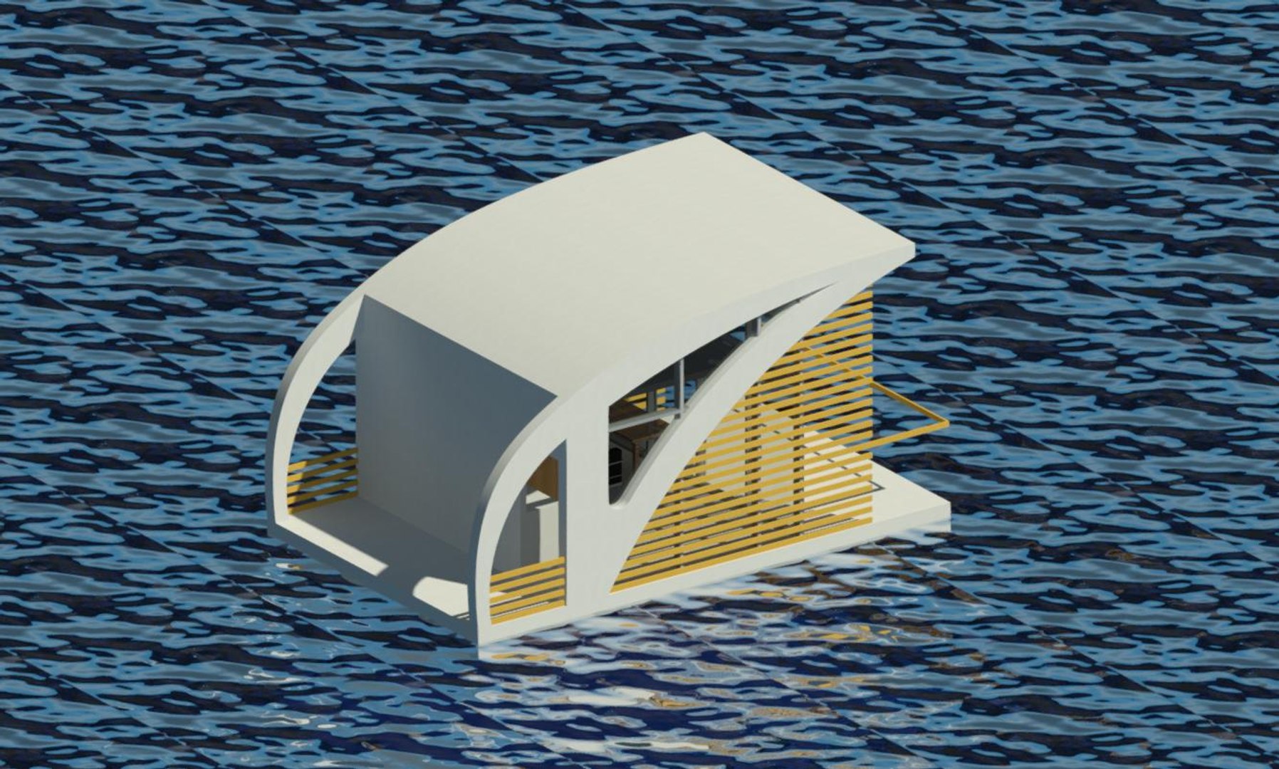 Small Floating House 3D - TurboSquid 1572042