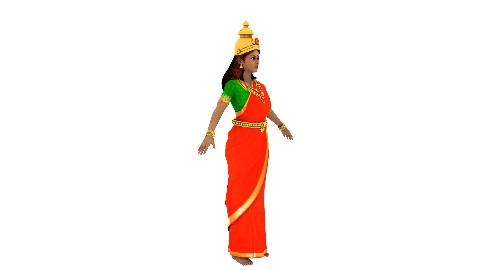 Sita T Pose 3D Model - TurboSquid 2295303