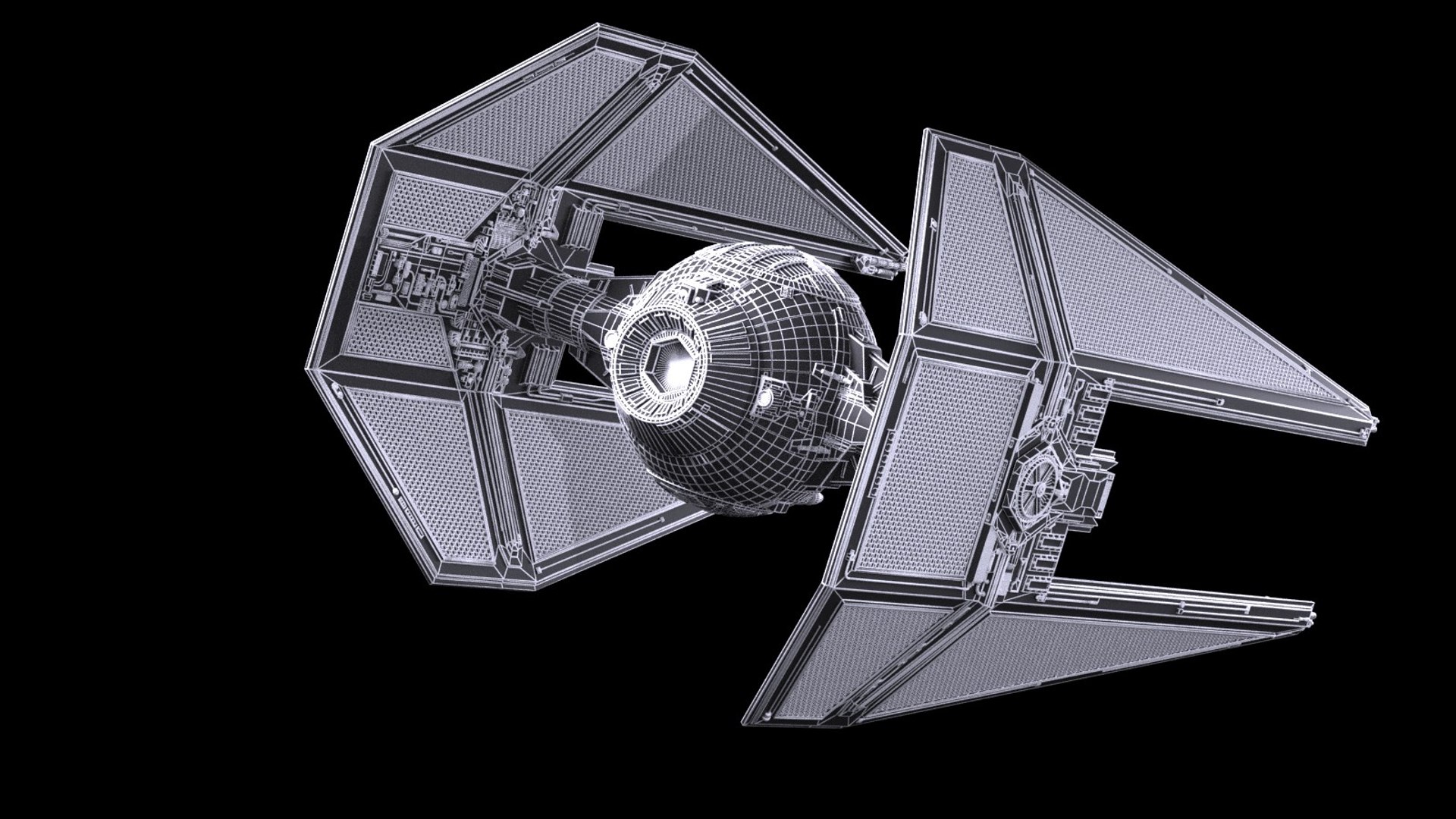 Tie Interceptor 3d C4d