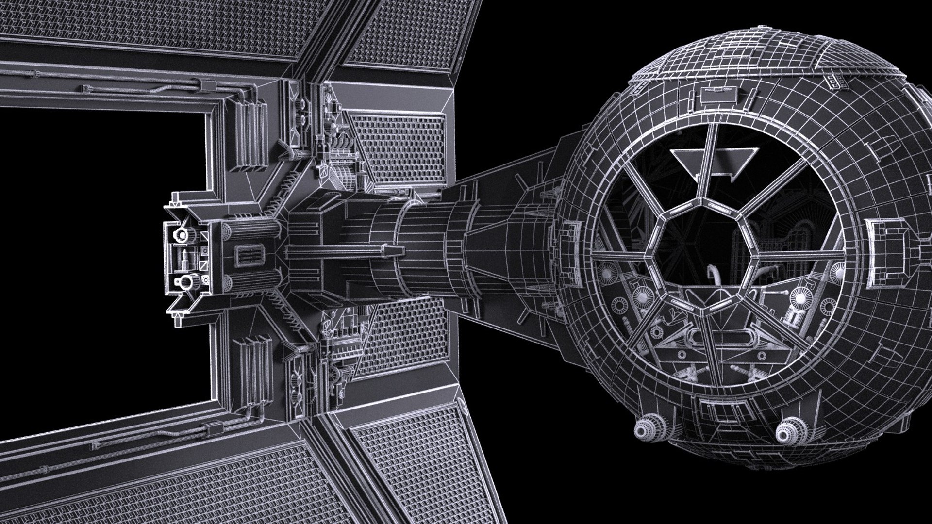 Tie Interceptor 3d C4d