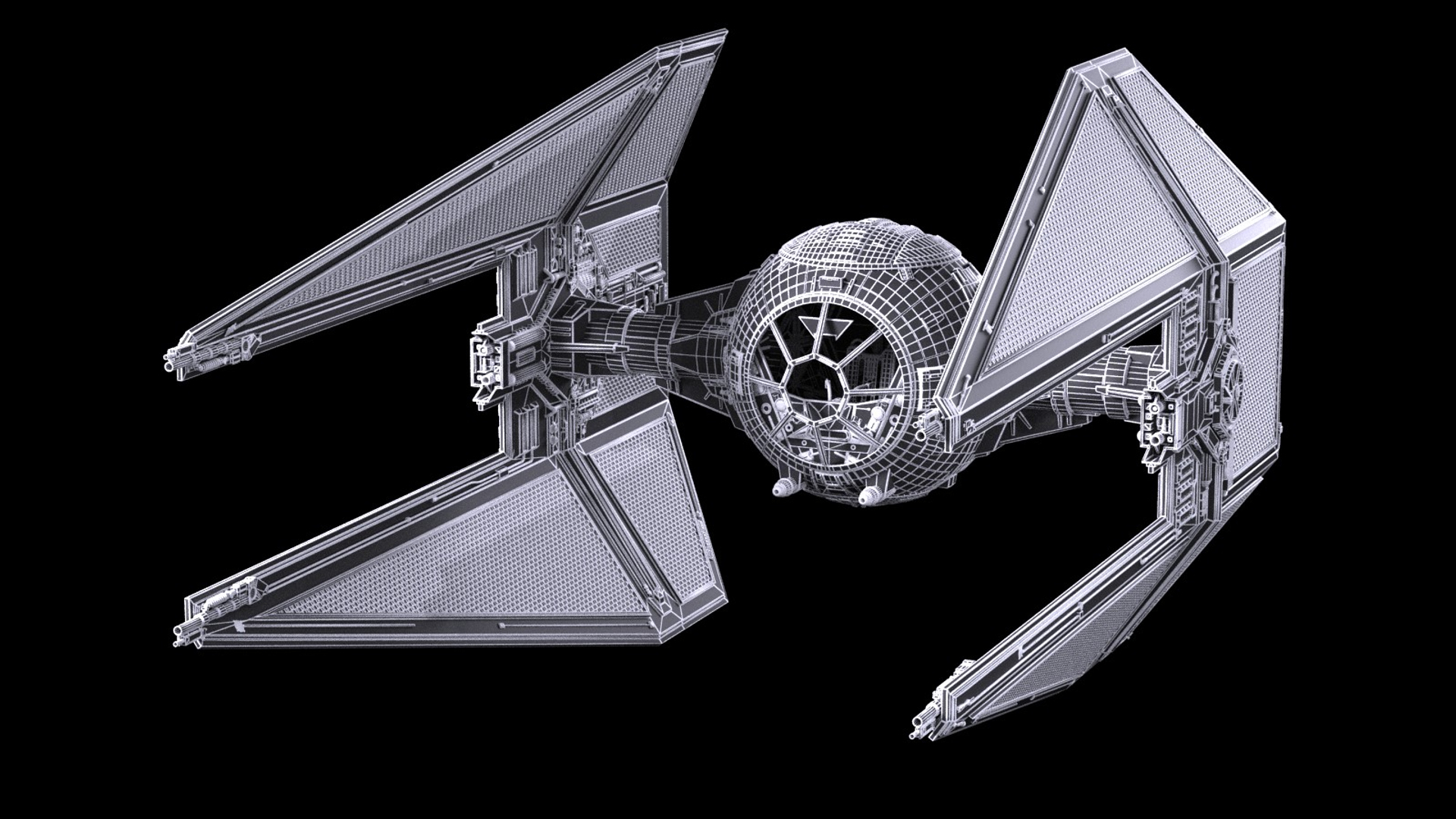 3D модель Звездные войны TIE Interceptor - TurboSquid 1022987